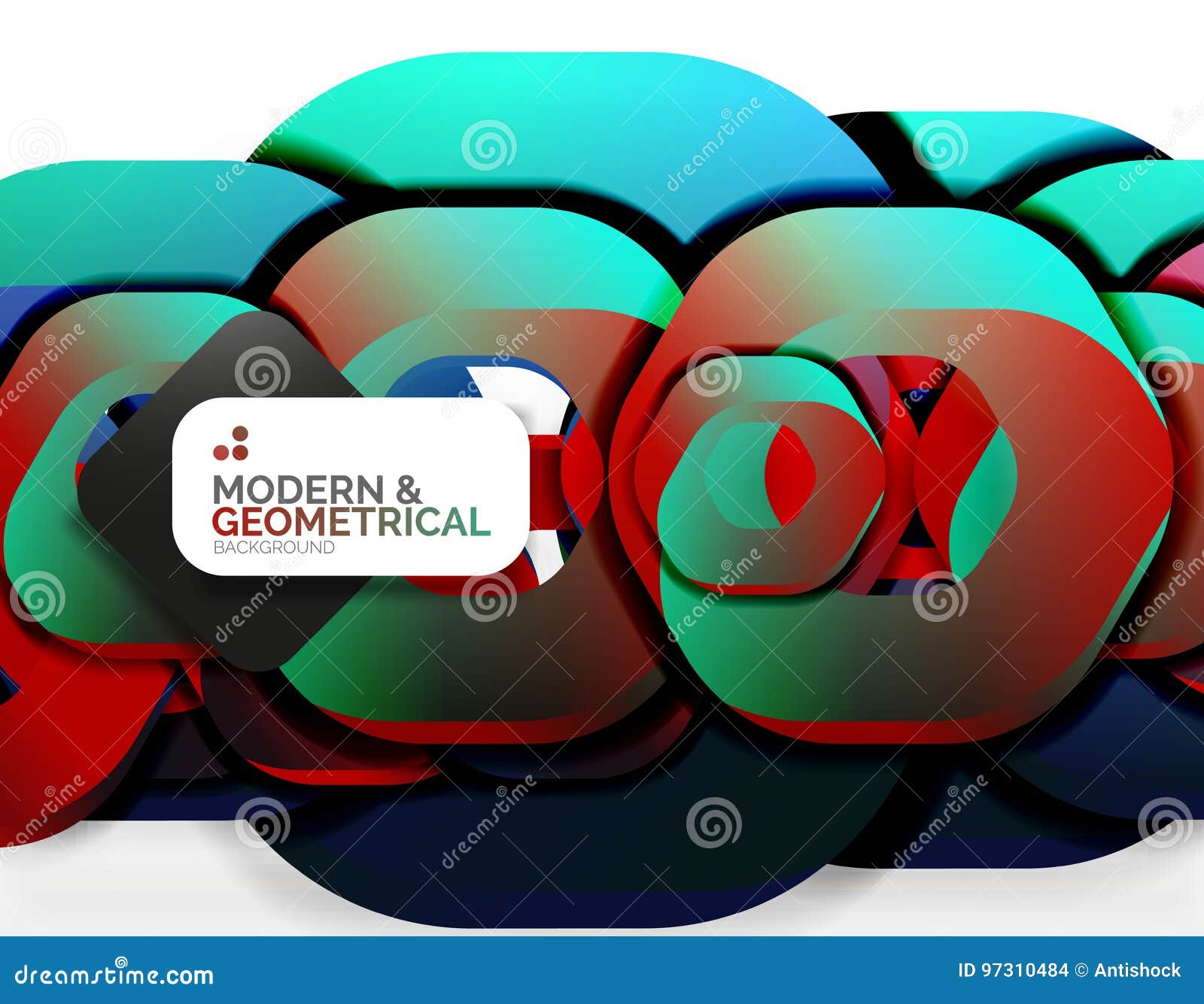 Geometric Abstract Background, Cut Chain Shapes or Hexagons on White ...