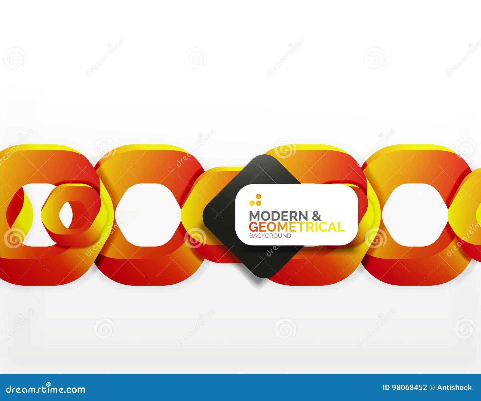 Geometric Abstract Background, Cut Chain Shapes or Hexagons on White ...