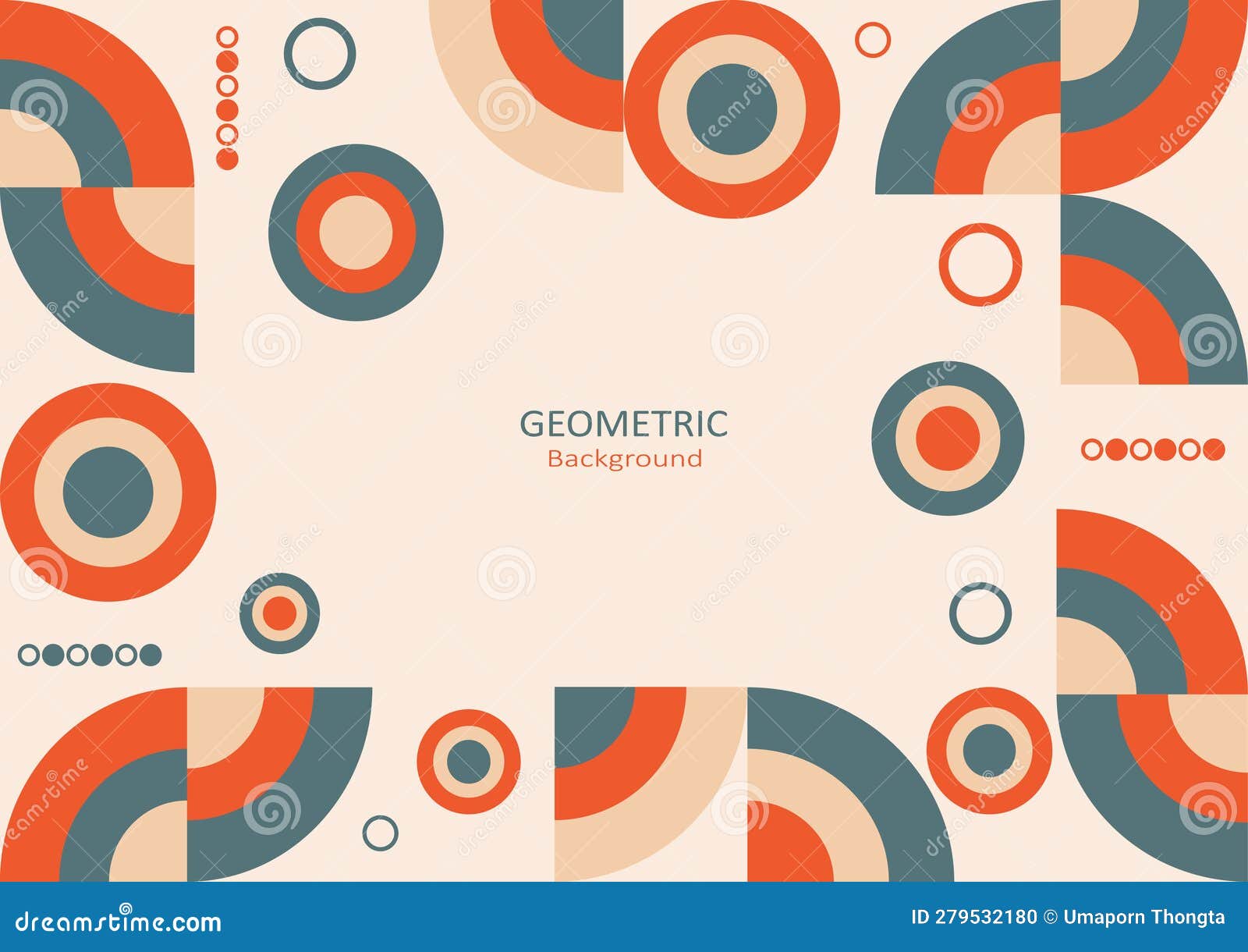 Geometric Abstract Background. Design Elements with Circle and Semi ...