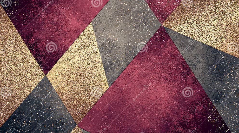 Geometric Abstract Background Featuring a Modern Pattern of Gold ...