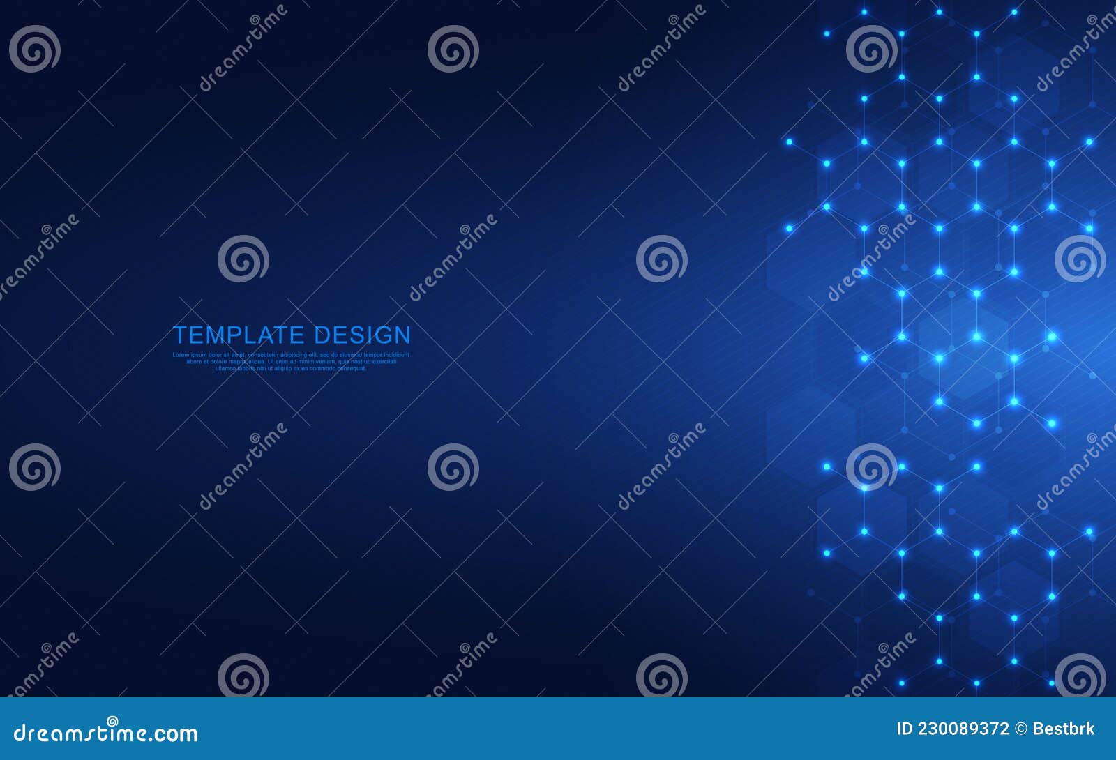 Geometric Abstract Background of Innovation Technology Concept. Hexagon ...