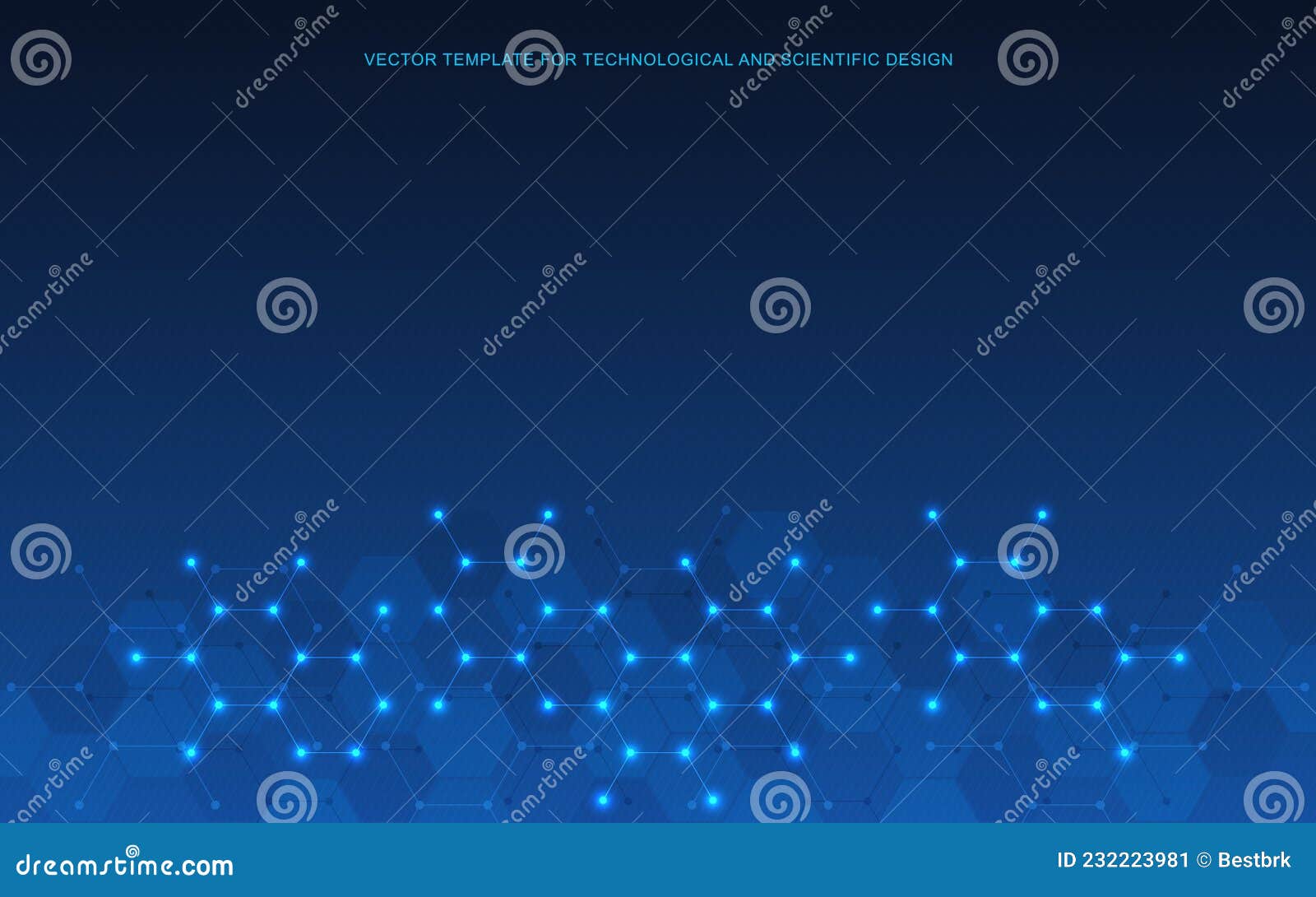 Geometric Abstract Background of Innovation Technology Concept. Hexagon ...