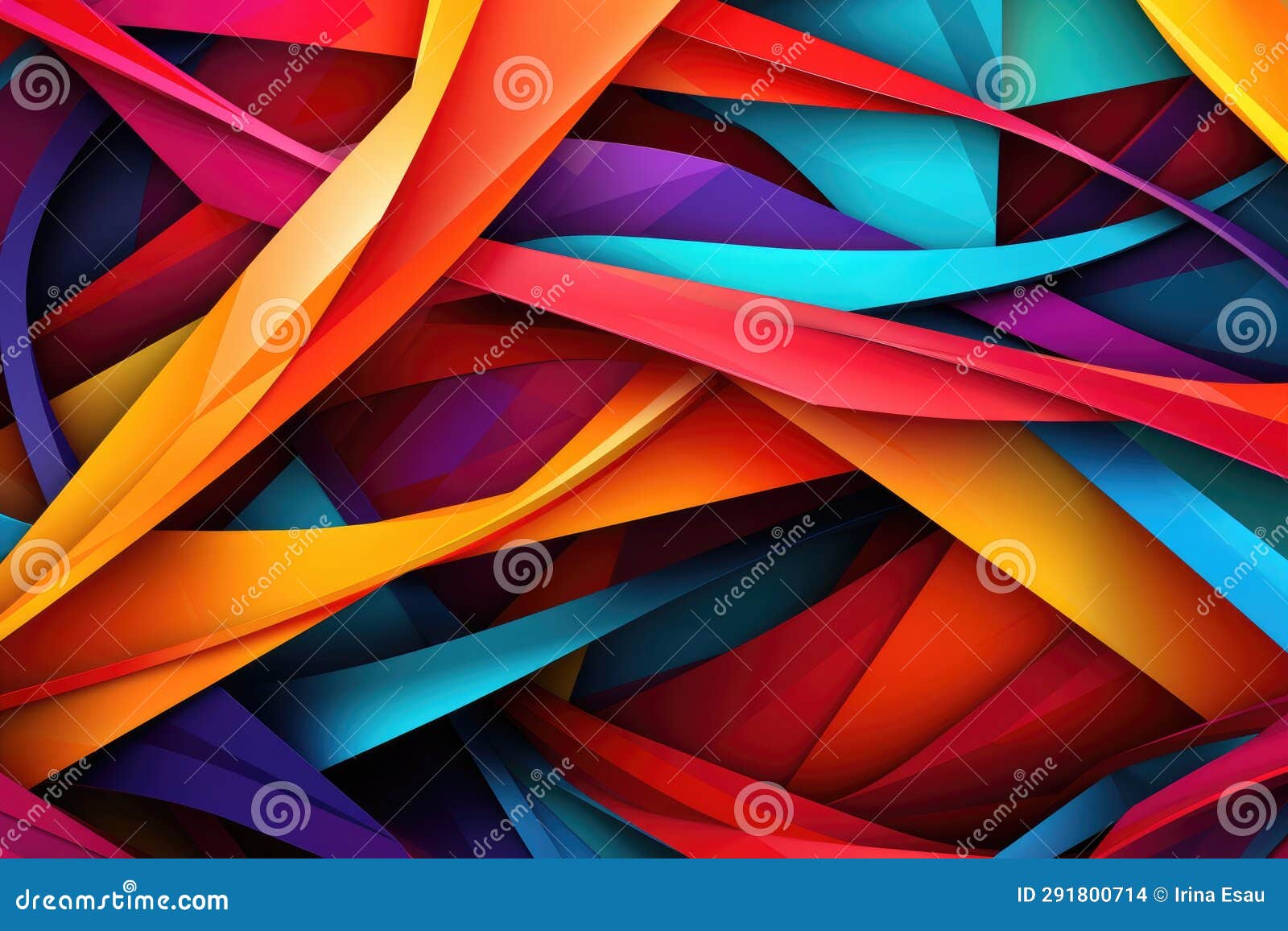 Geometric Abstract Background with Intertwining Lines and Vibrant ...