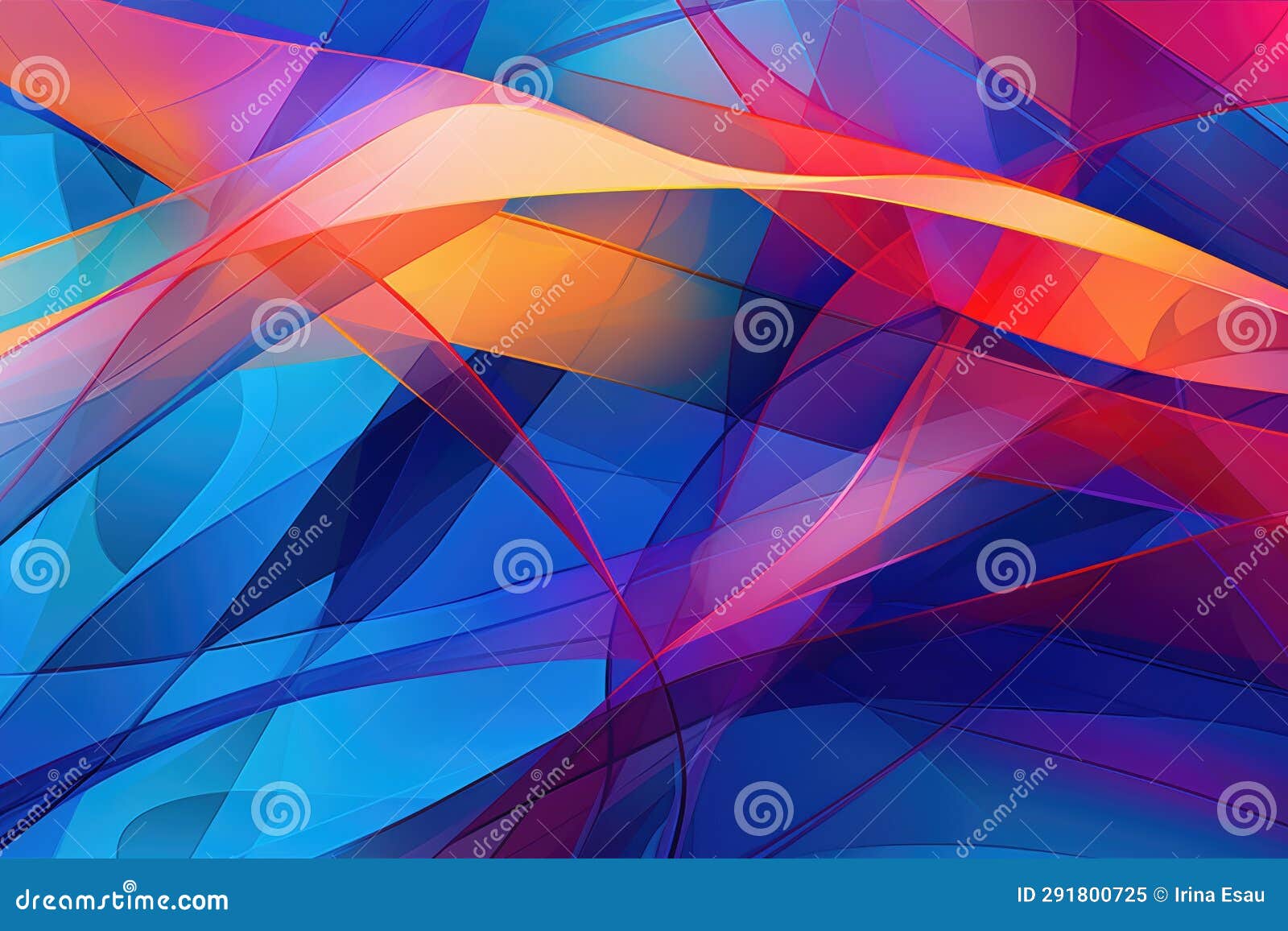 Geometric Abstract Background with Intertwining Lines and Vibrant ...