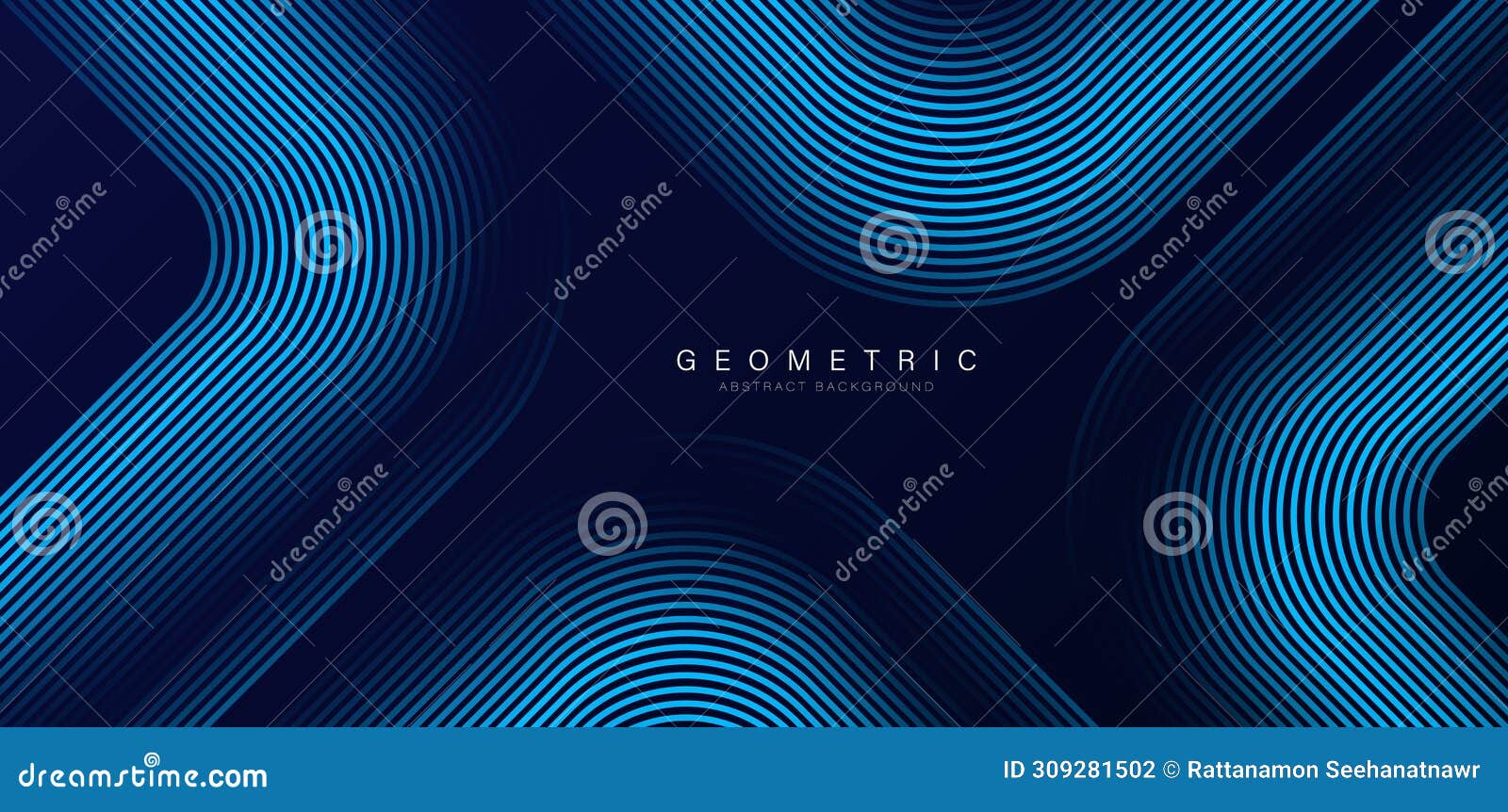 Geometric Abstract Background. Modern Blue Gradient Rounded Square ...