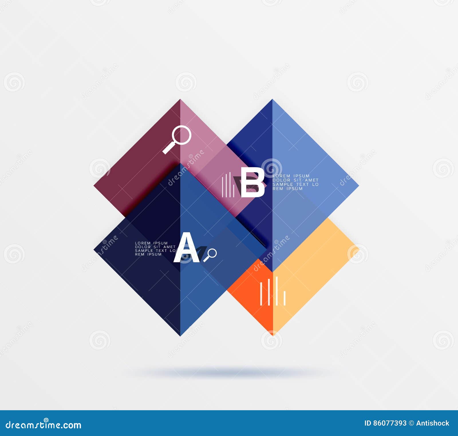 Geometric Abstract Background with Option Infographic Stock Vector ...