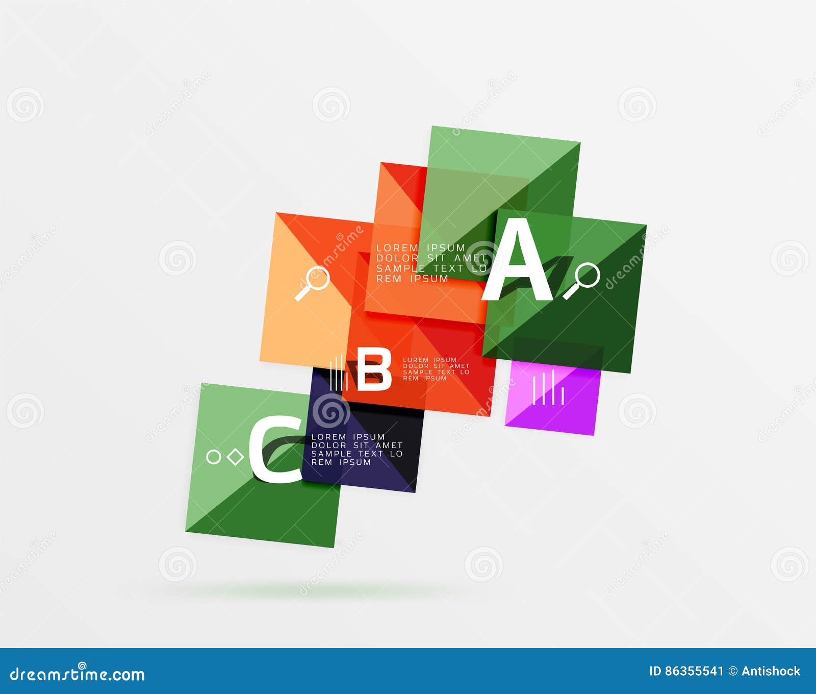 Geometric Abstract Background with Option Infographic Stock ...