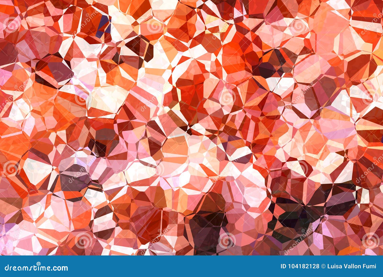 Geometric Abstract Background in Red and Pink Stock Illustration ...
