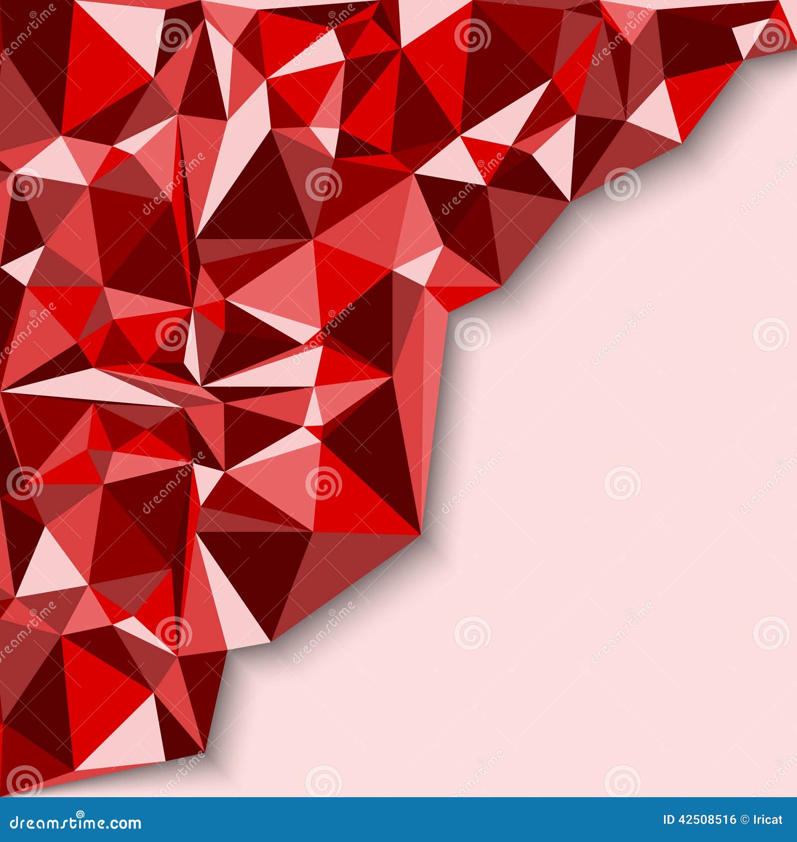 Geometric Abstract Background in Red Tones Stock Vector - Illustration ...