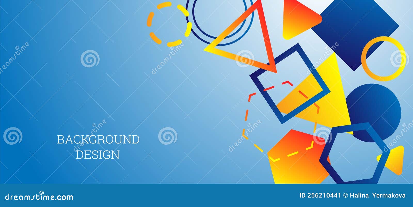 Geometric Abstract Background. Various Geometric Shapes. Cover Design ...