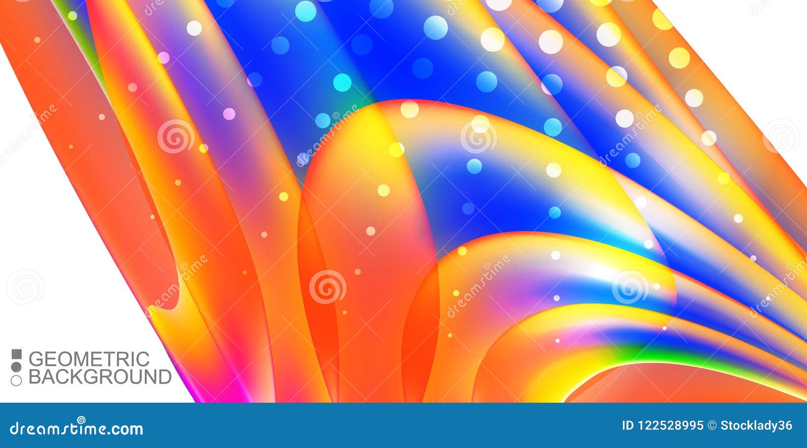 Geometric Shaped Objects Colorful Abstract Background Stock Vector
