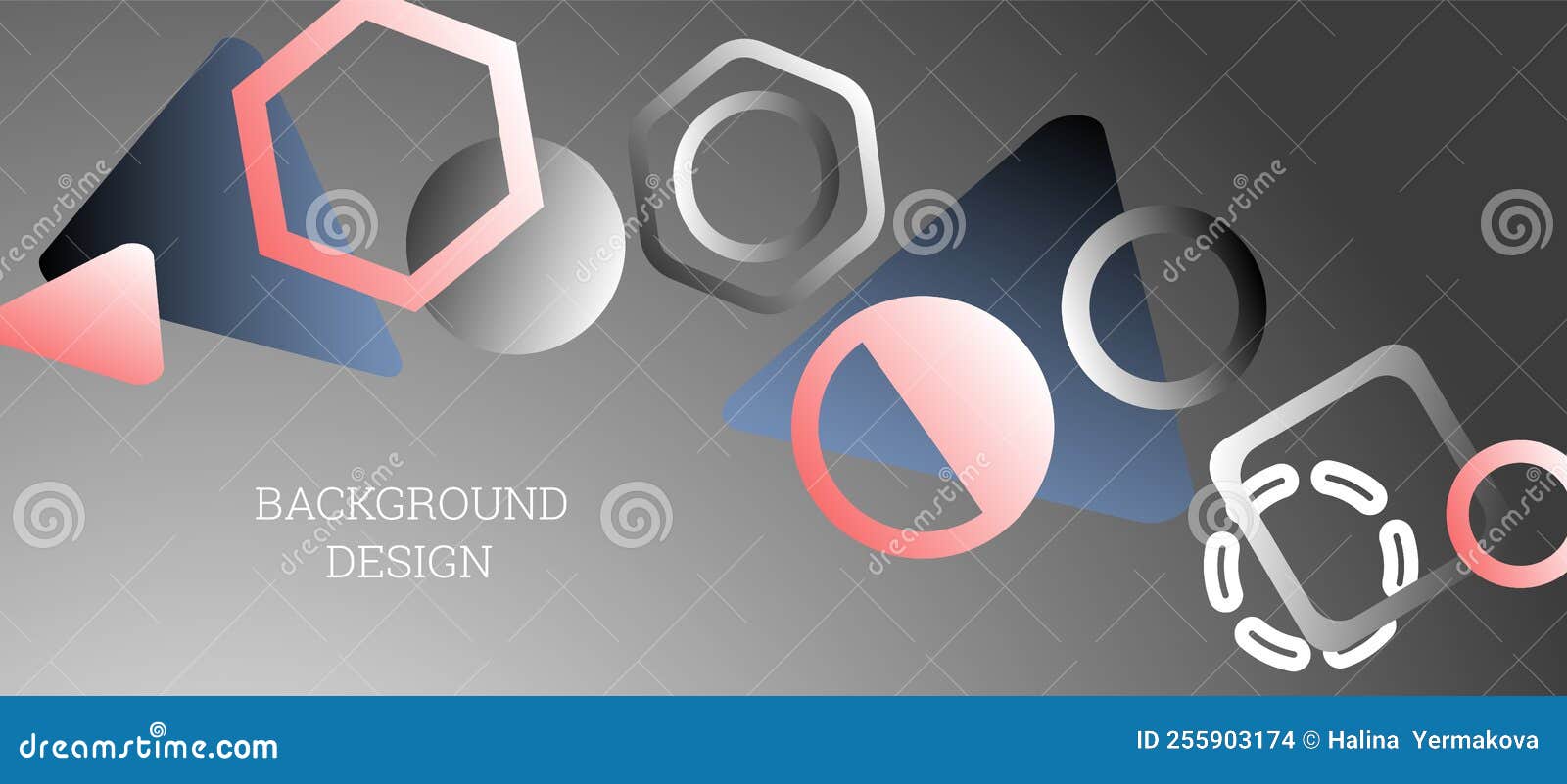 Geometric Abstract Background. Various Geometric Shapes. Cover Design ...