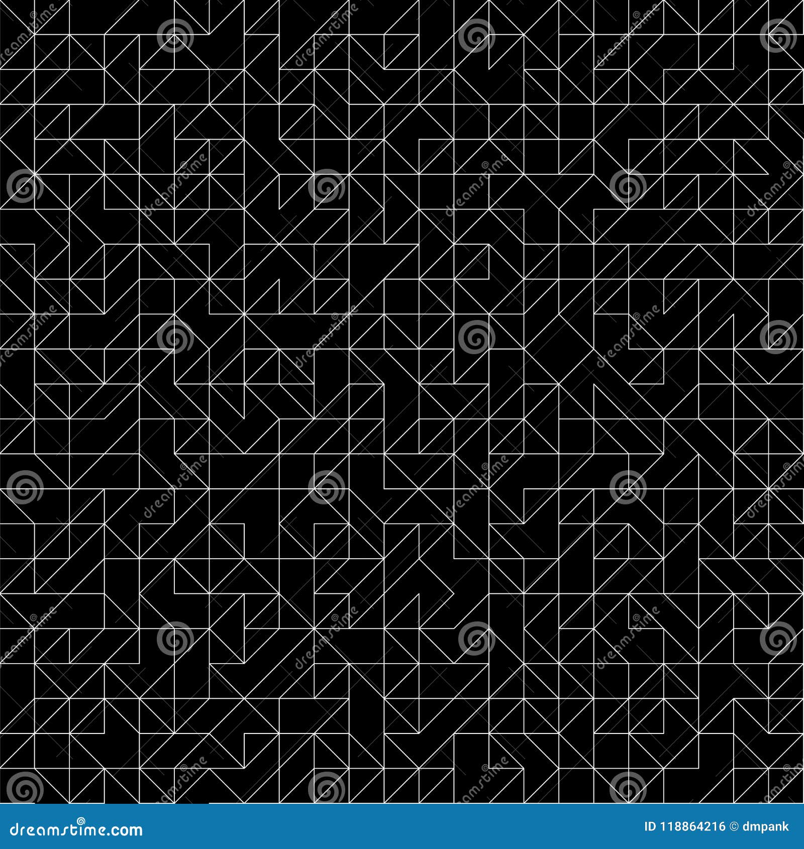 Triangle Abstract Mesh. Geometric Seamless Pattern Stock Vector ...