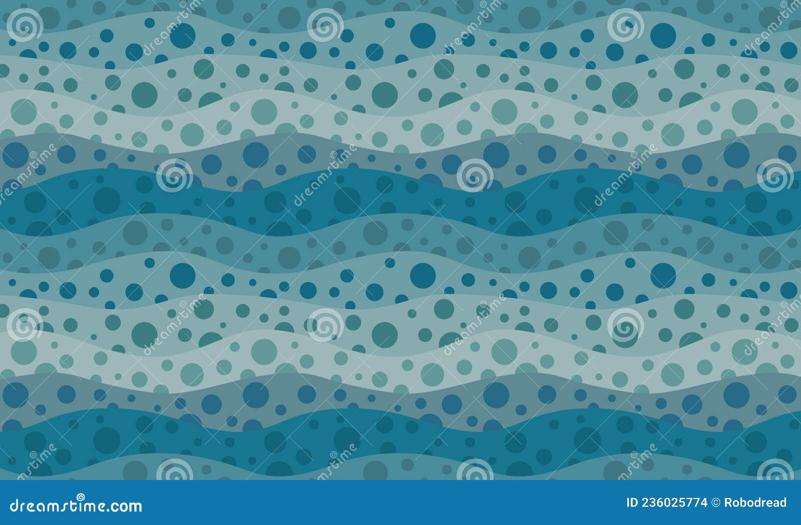 Geometric Abstract Background with Wavy Shapes and Circles Stock Vector ...
