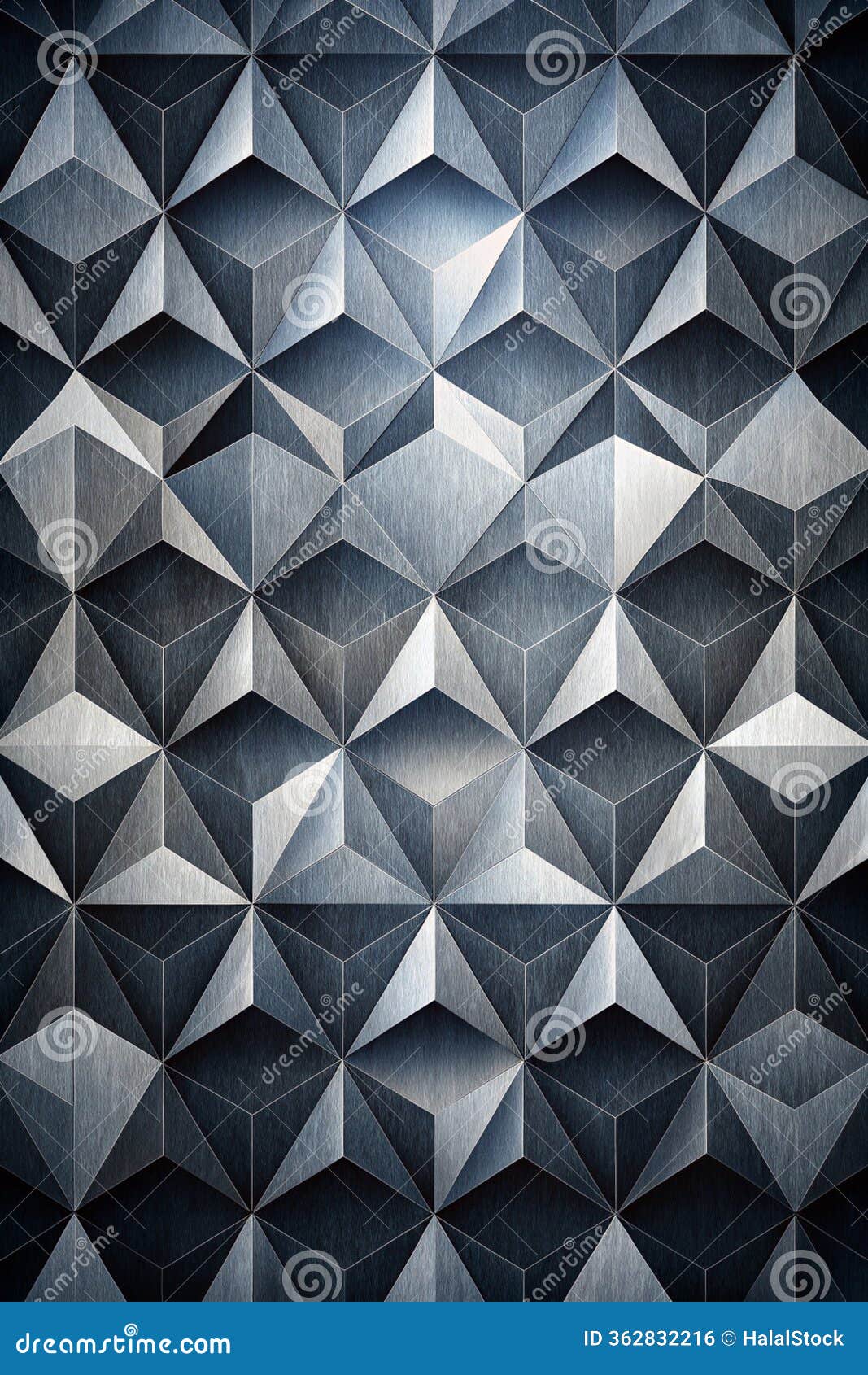Geometric Abstract Black White Gray Silver Pattern Background Stock Illustration - Illustration ...