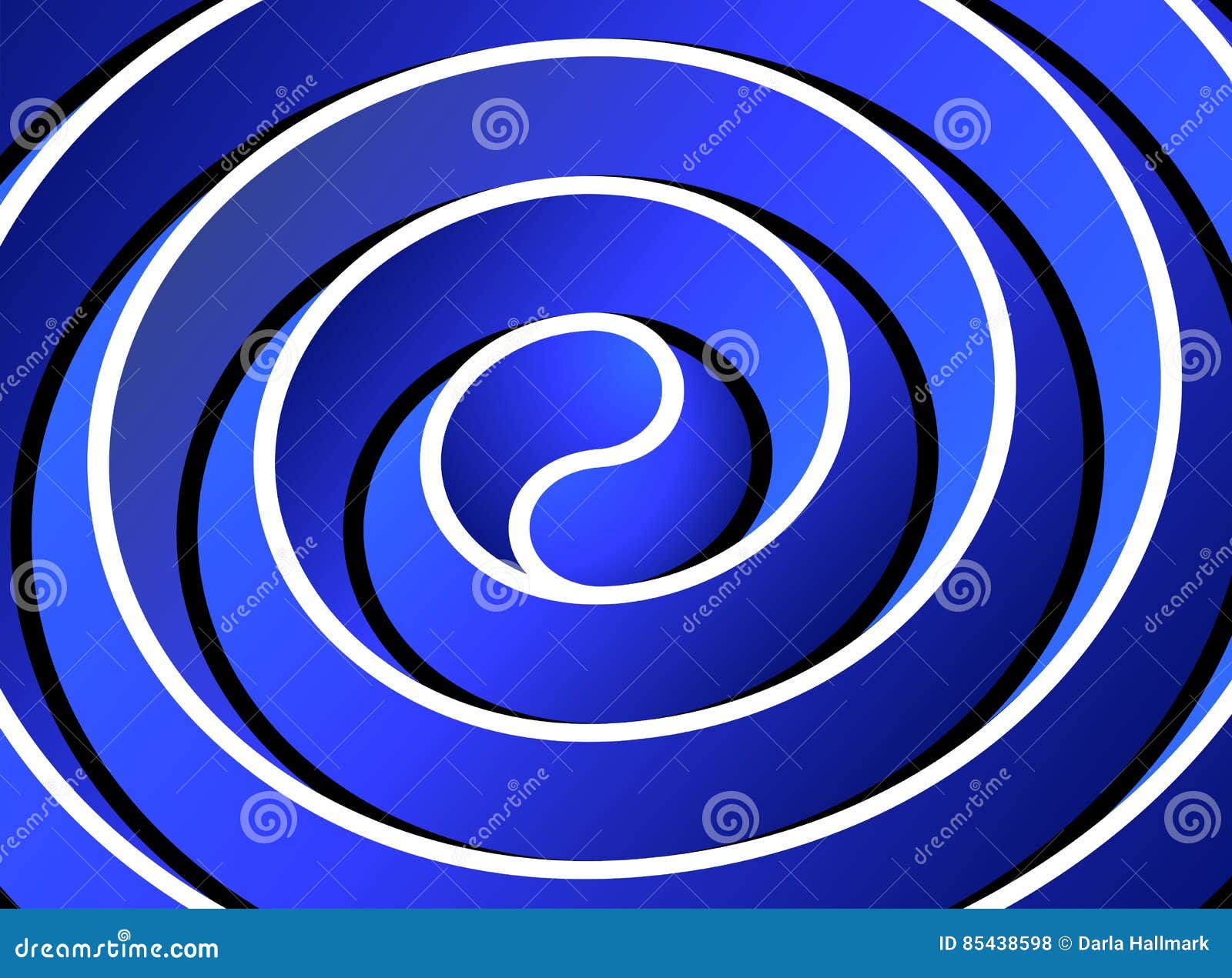 Geometric Abstract in Blue Curves Stock Vector - Illustration of ...