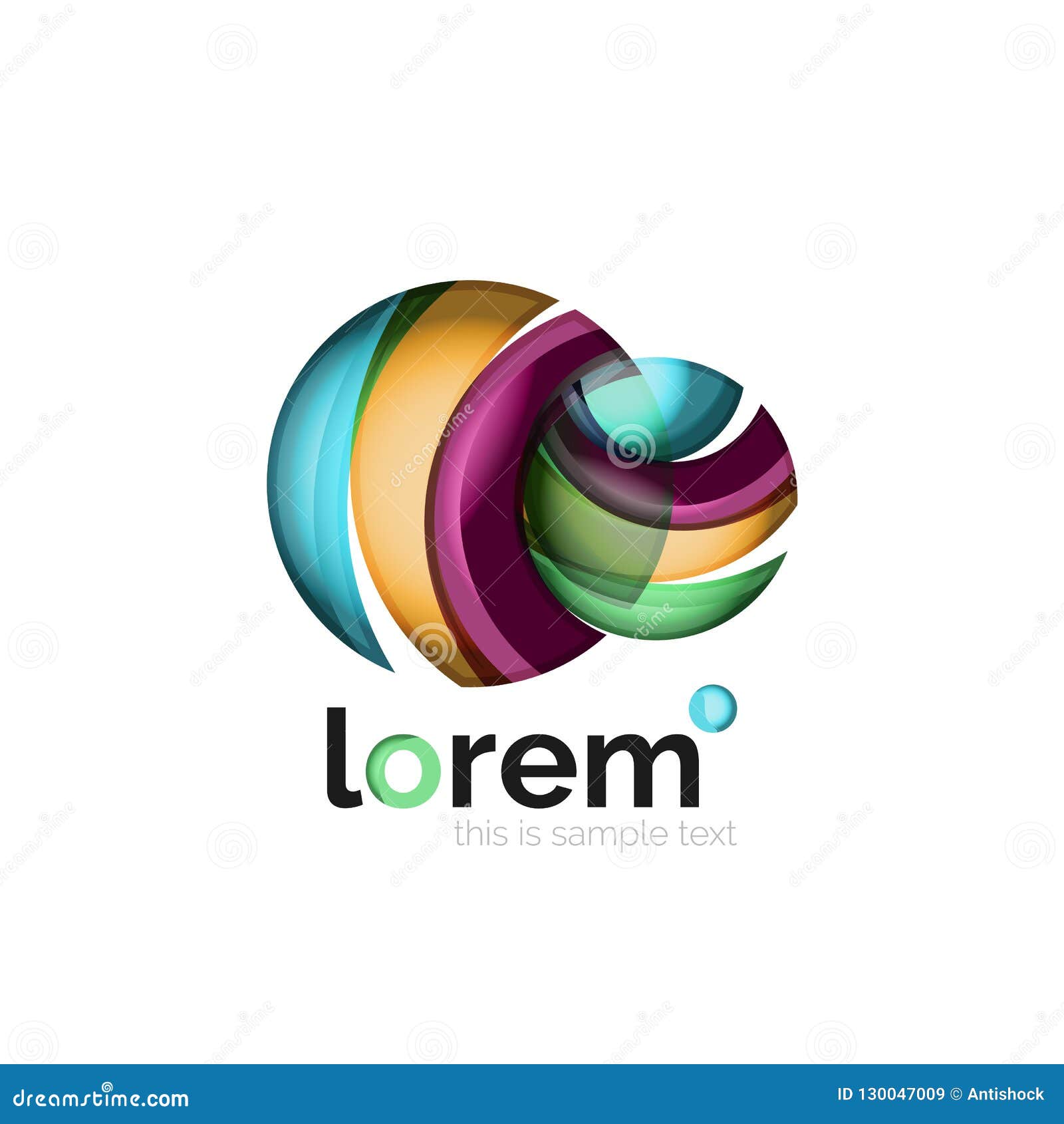 Geometric Abstract Business Icon Template, Smooth Shape Stock Vector ...