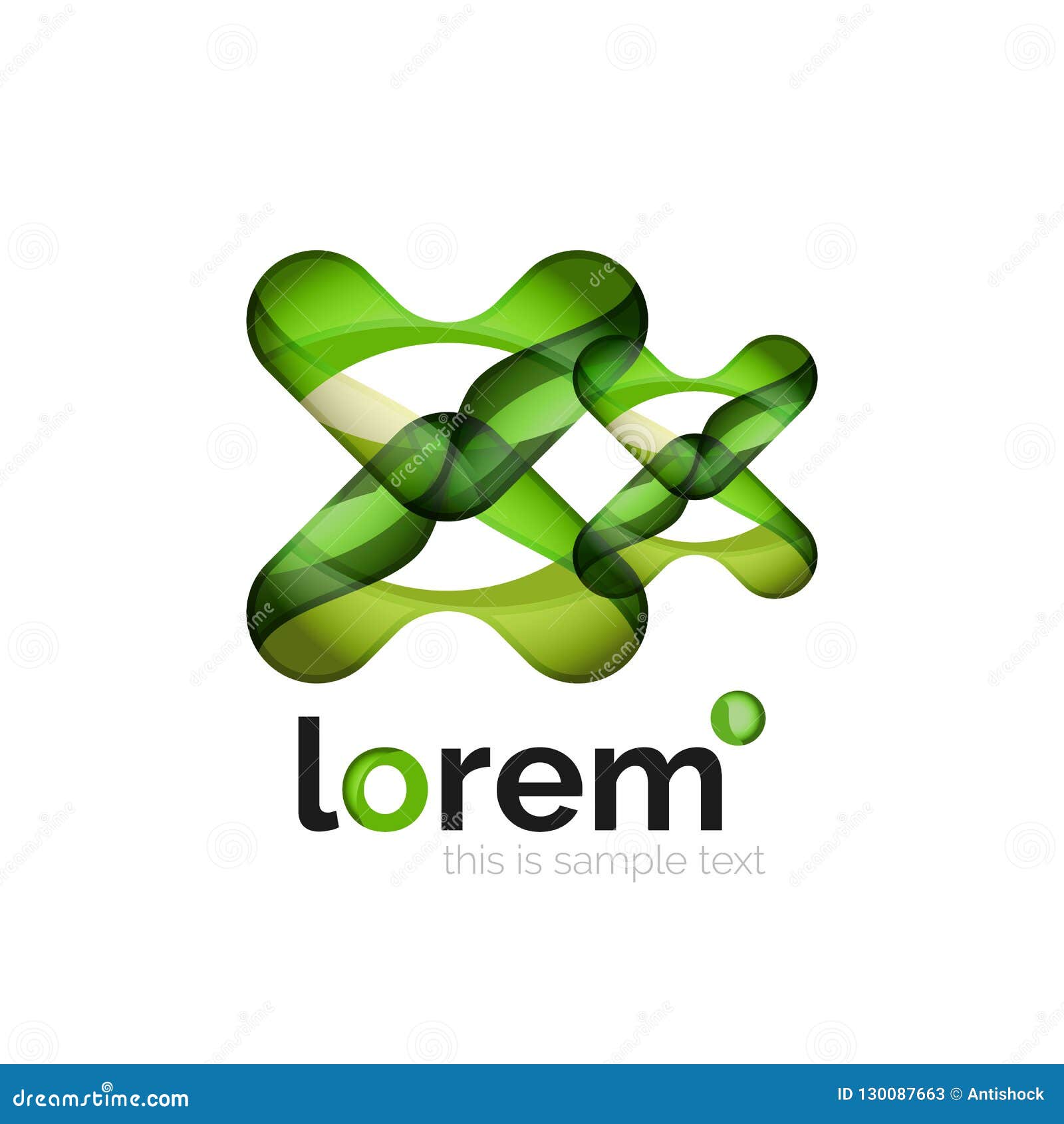 Geometric Abstract Business Icon Template, Smooth Shape Stock Vector ...