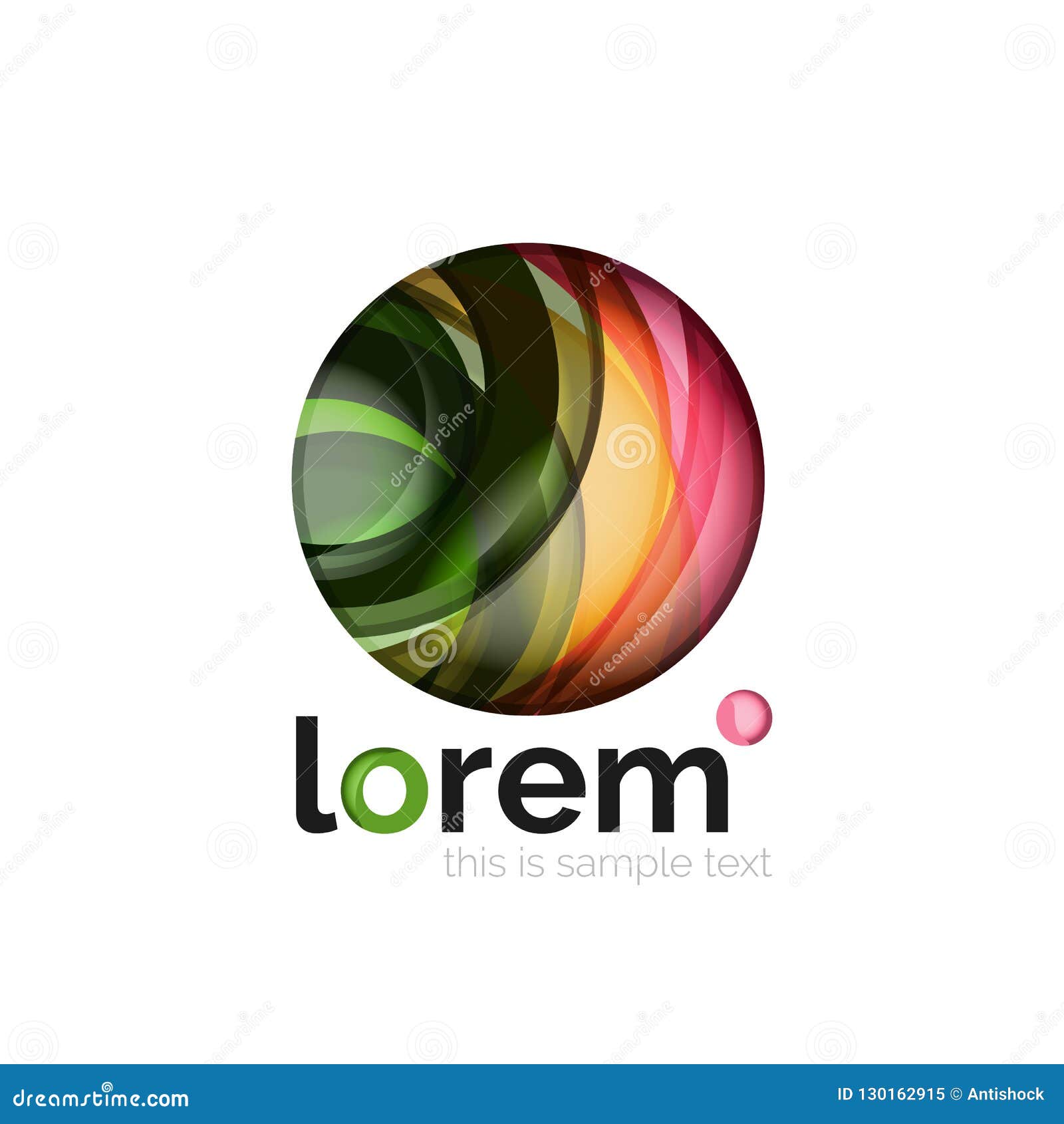 Geometric Abstract Business Icon Template, Smooth Shape Stock Vector ...