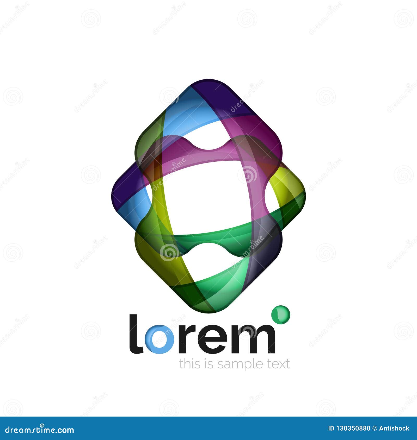 Geometric Abstract Business Icon Template, Smooth Shape Stock Vector ...