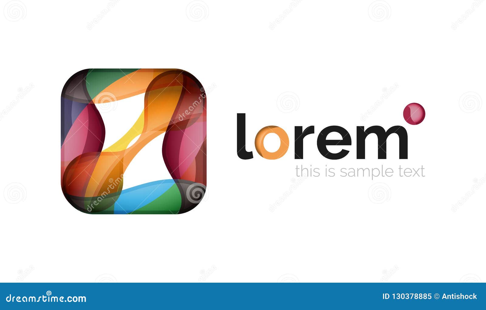 Geometric Abstract Business Icon Template, Smooth Shape Stock Vector ...