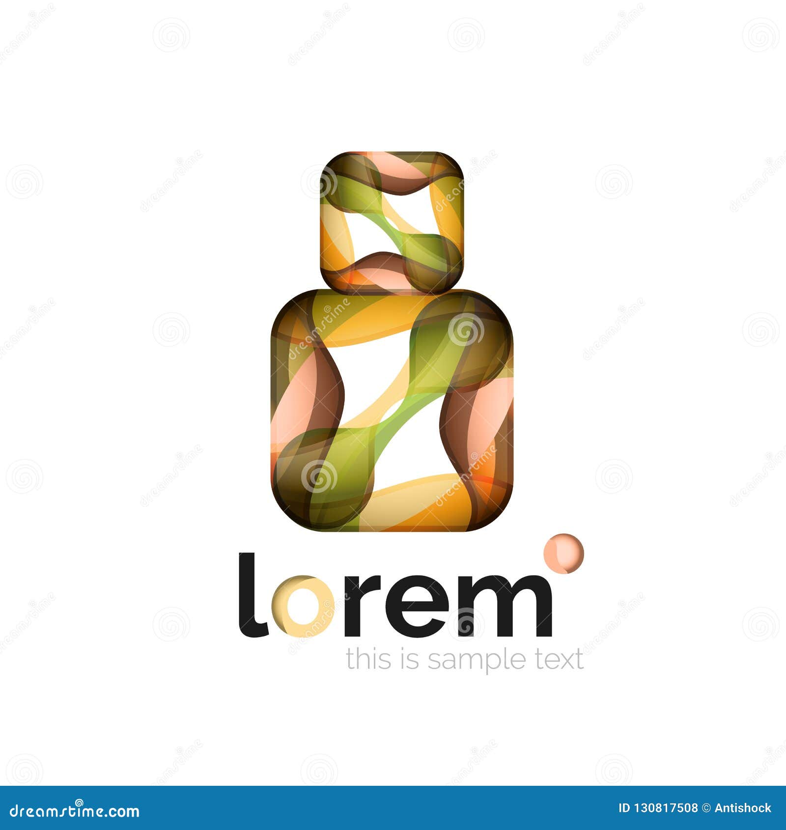 Geometric Abstract Business Icon Template, Smooth Shape Stock Vector ...