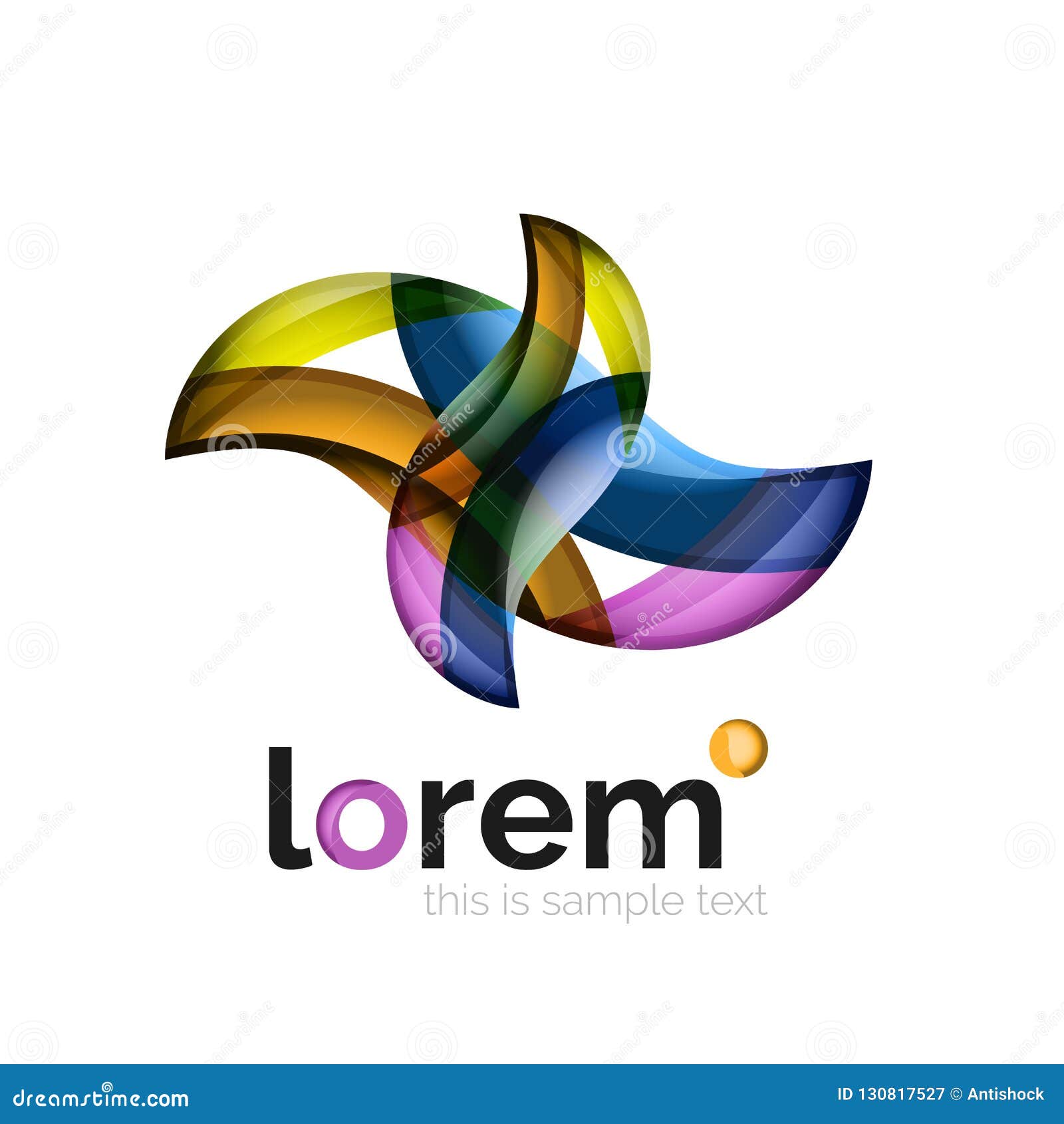 Geometric Abstract Business Icon Template, Smooth Shape Stock Vector ...