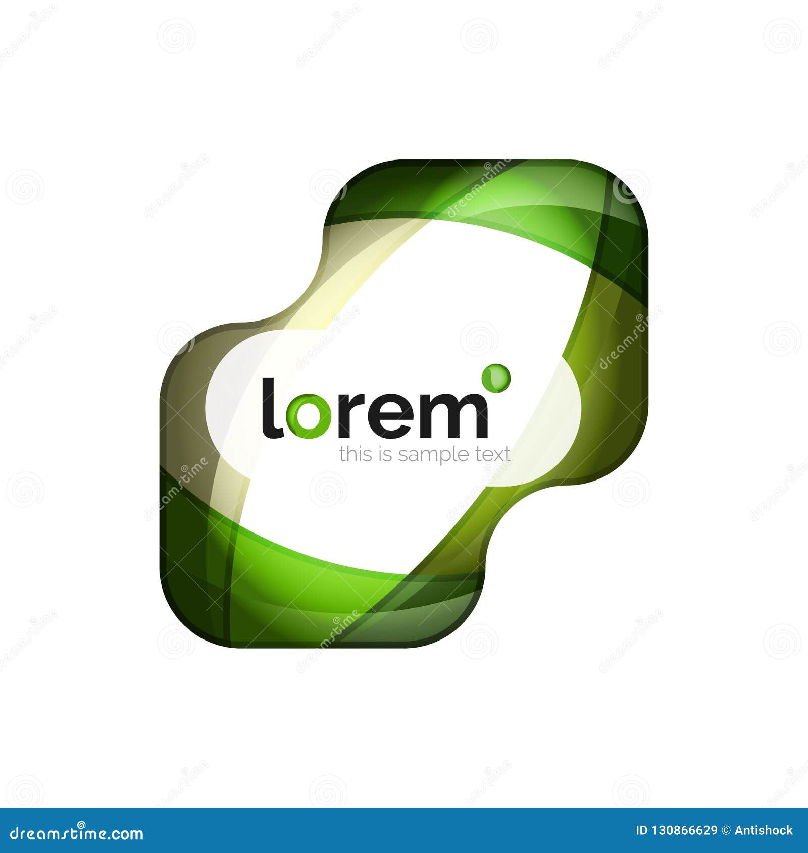 Geometric Abstract Business Icon Template, Smooth Shape Stock Vector ...