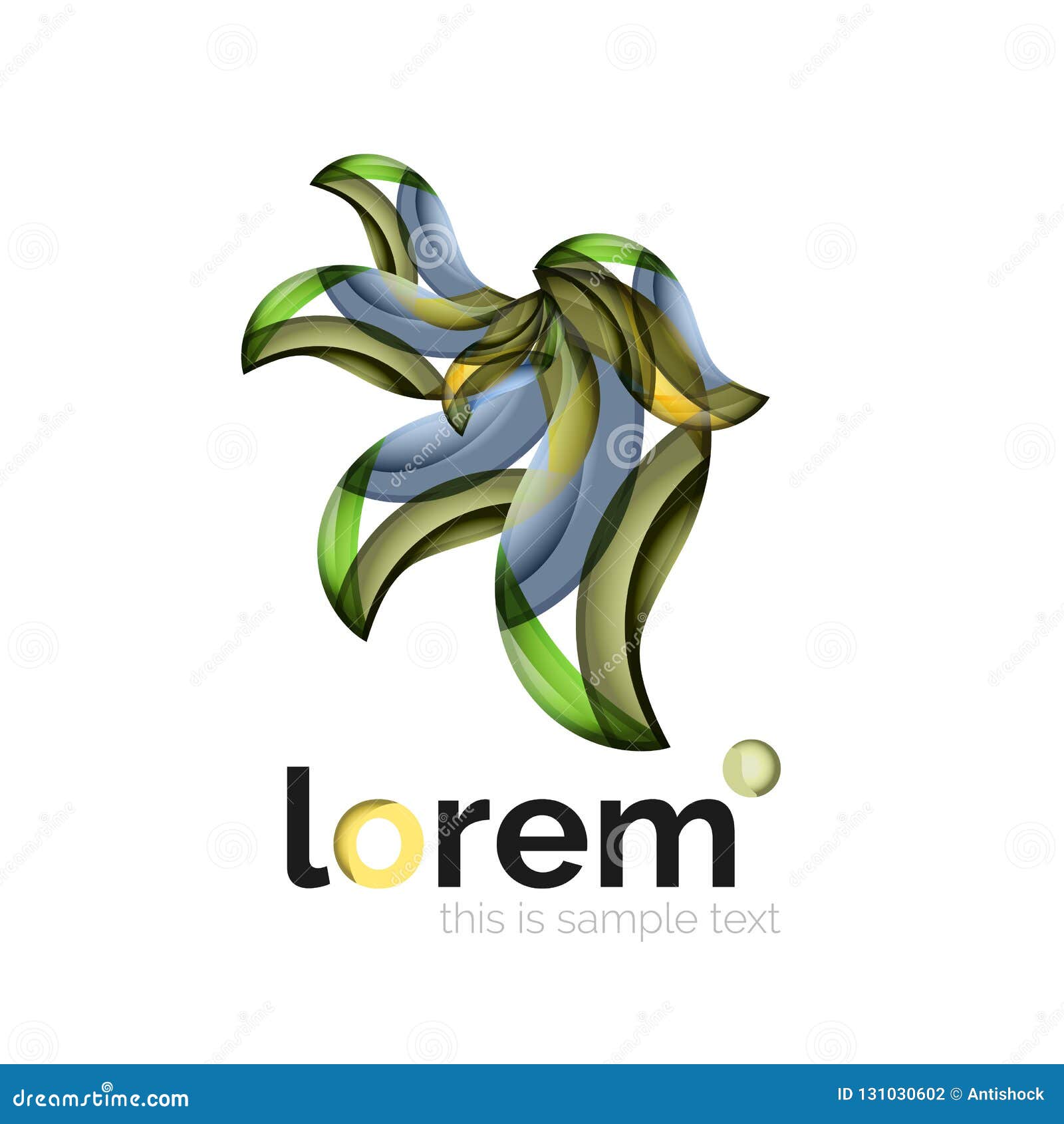 Geometric Abstract Business Icon Template, Smooth Shape Stock Vector ...