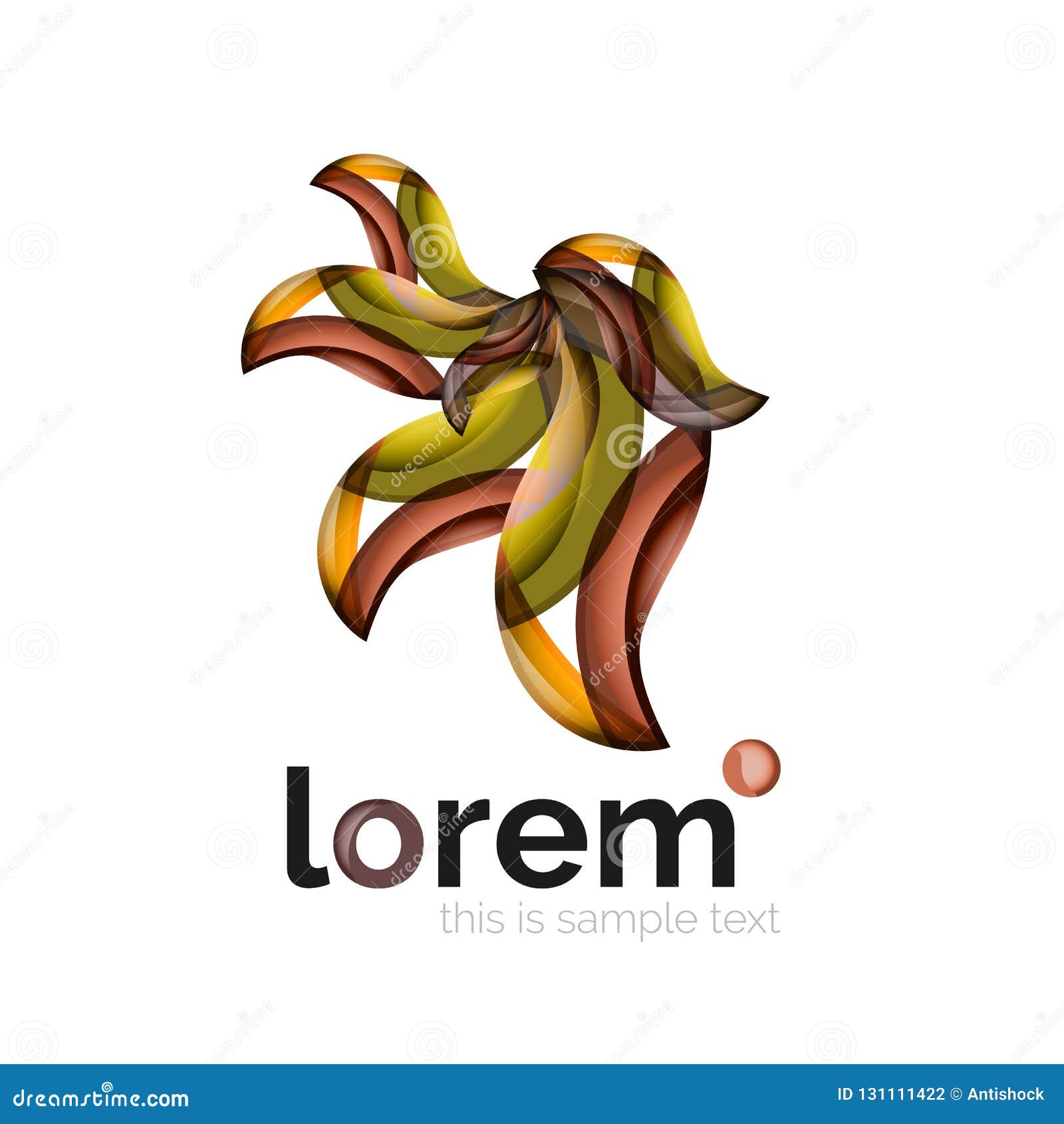 Geometric Abstract Business Icon Template, Smooth Shape Stock Vector ...