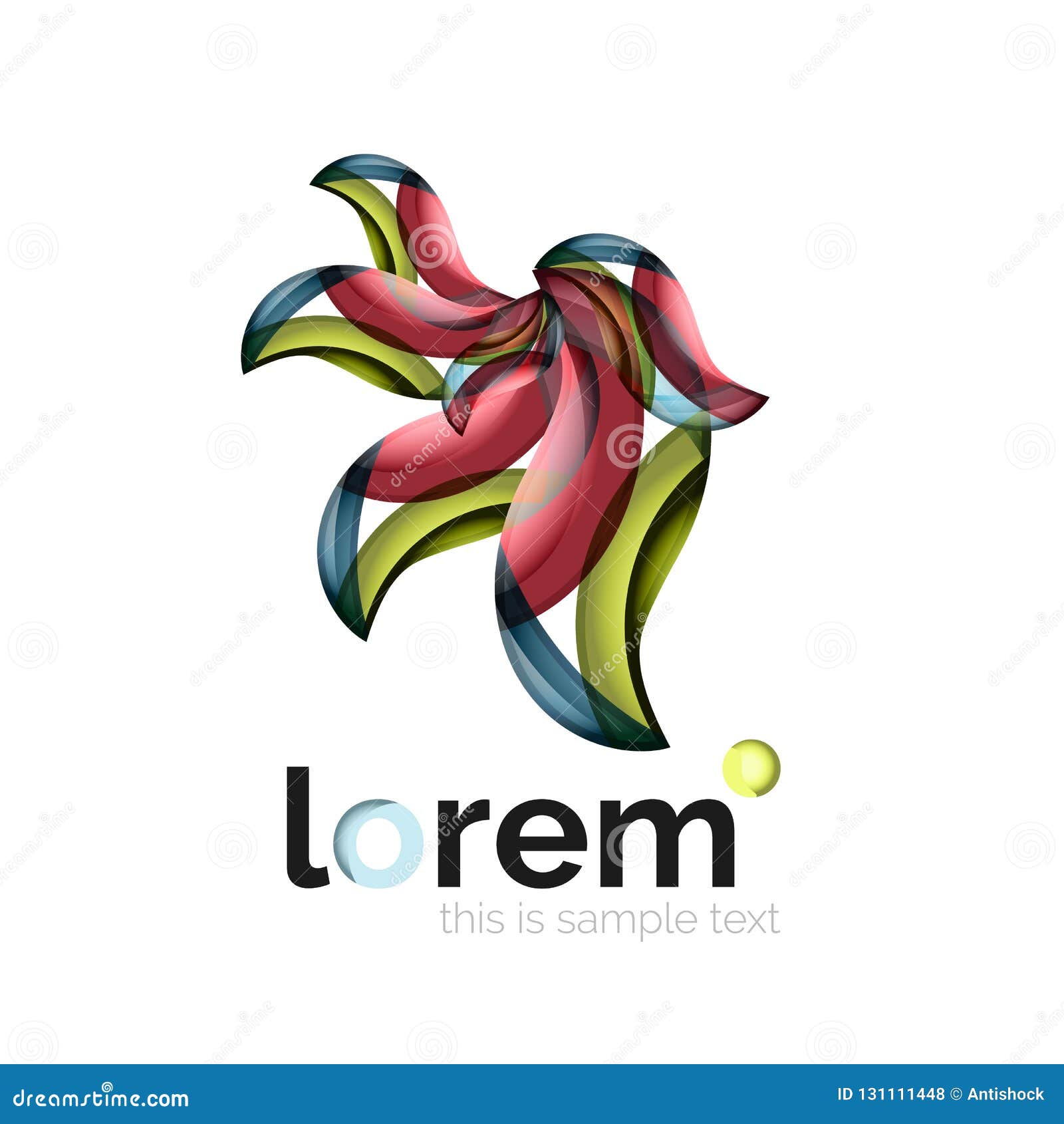 Geometric Abstract Business Icon Template, Smooth Shape Stock Vector ...