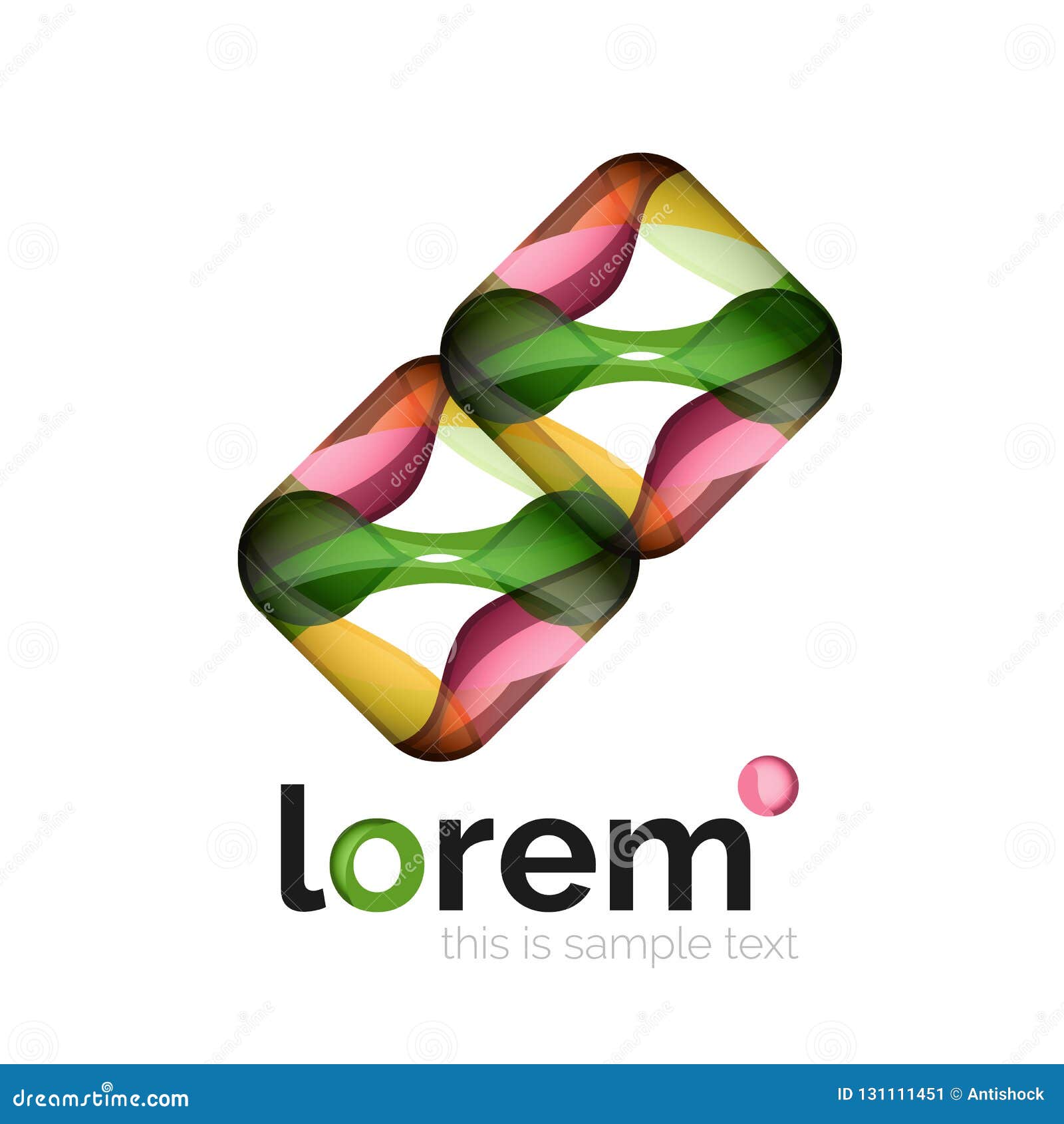 Geometric Abstract Business Icon Template, Smooth Shape Stock Vector ...