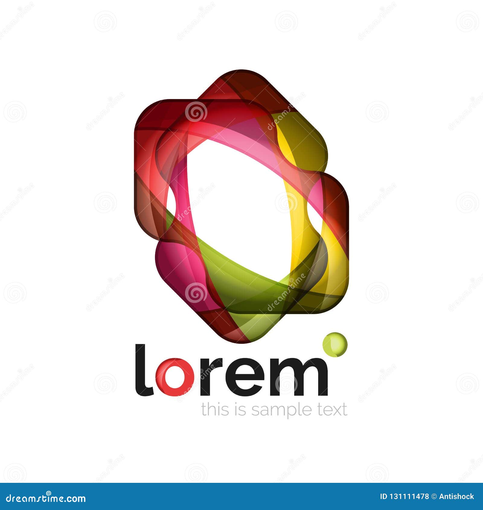 Geometric Abstract Business Icon Template, Smooth Shape Stock Vector ...