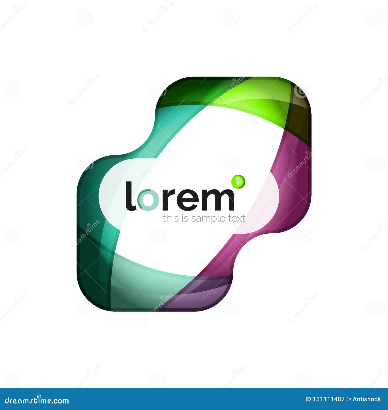 Geometric Abstract Business Icon Template, Smooth Shape Stock Vector ...