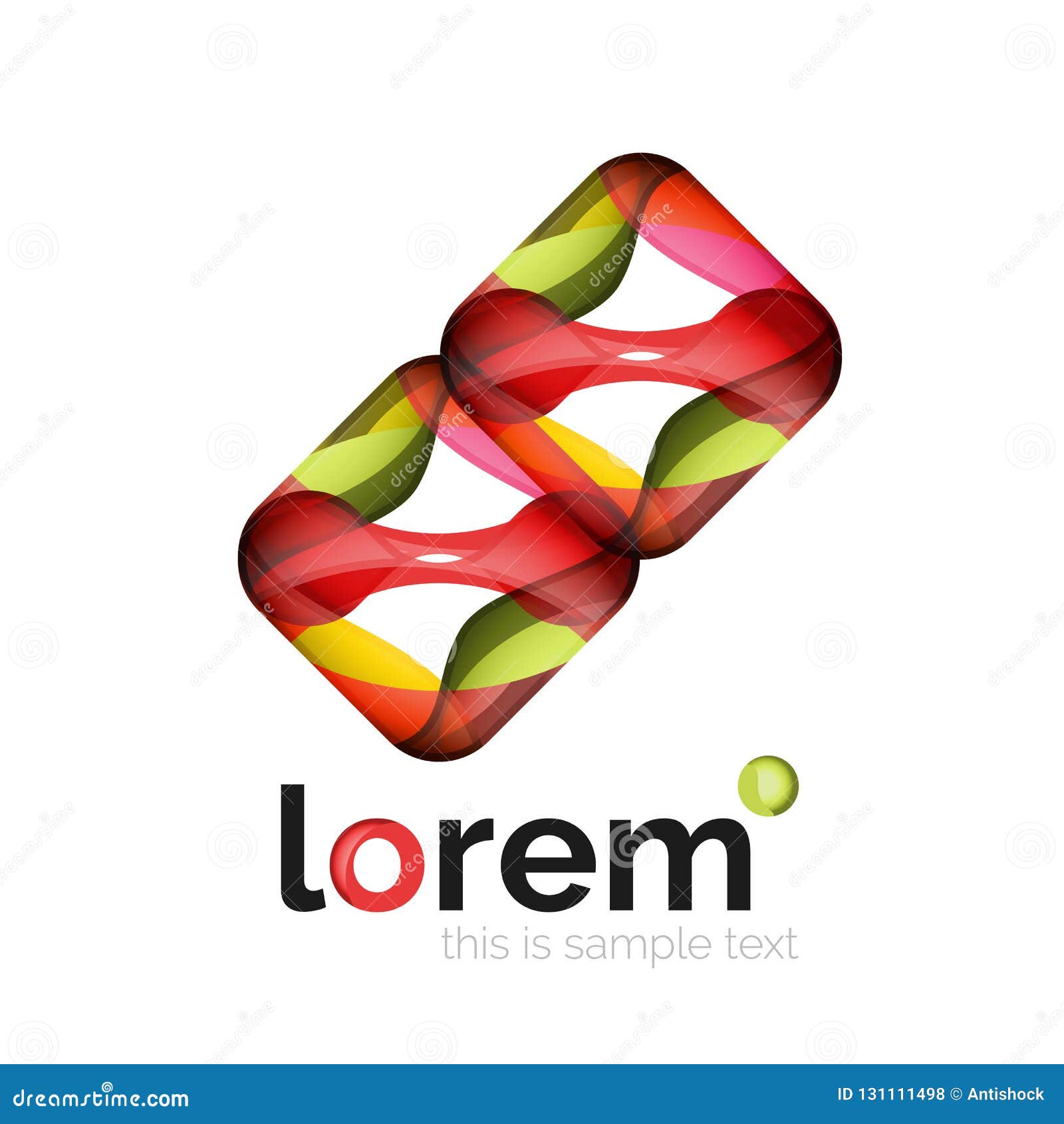 Geometric Abstract Business Icon Template, Smooth Shape Stock Vector ...