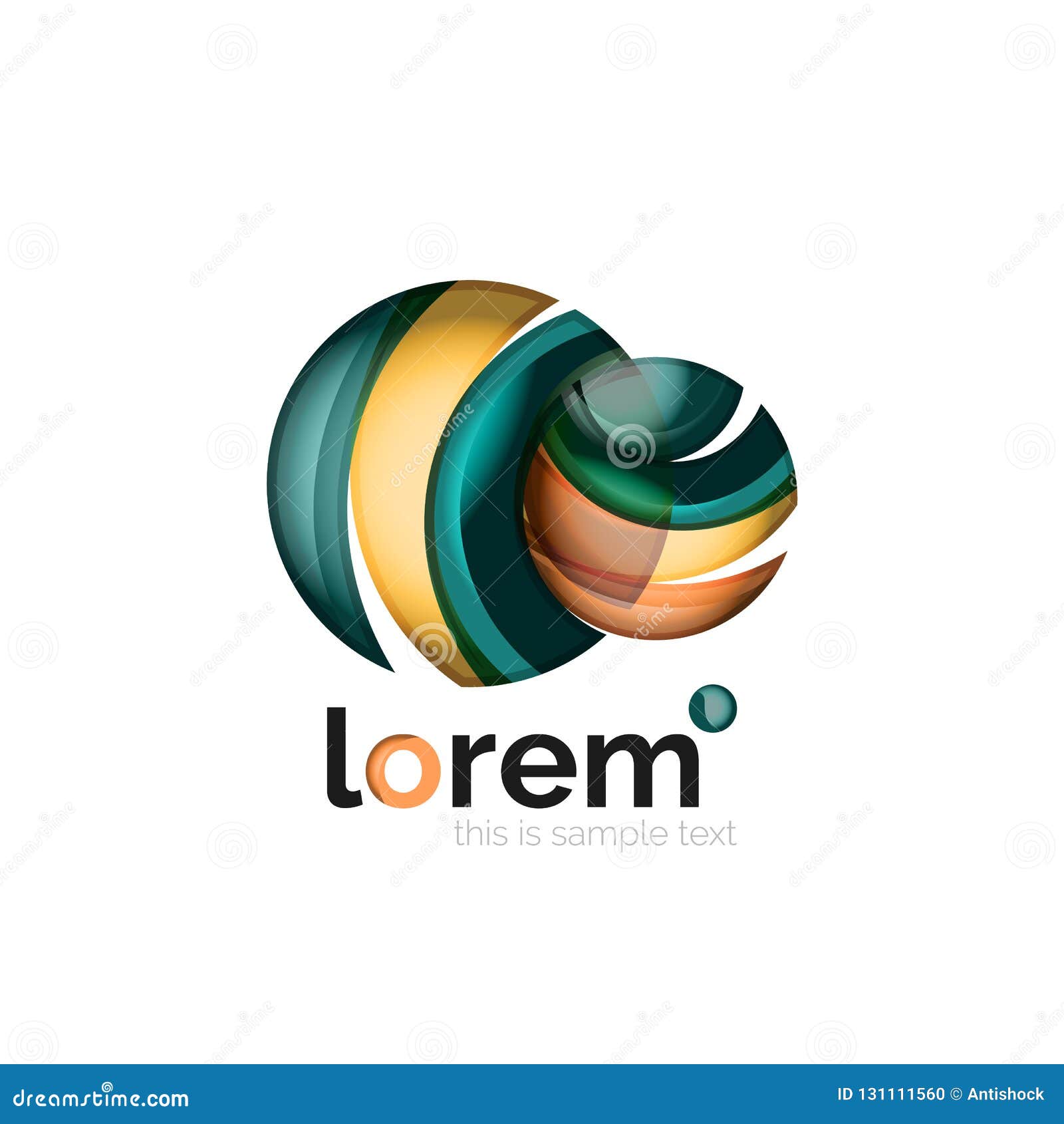 Geometric Abstract Business Icon Template, Smooth Shape Stock Vector ...