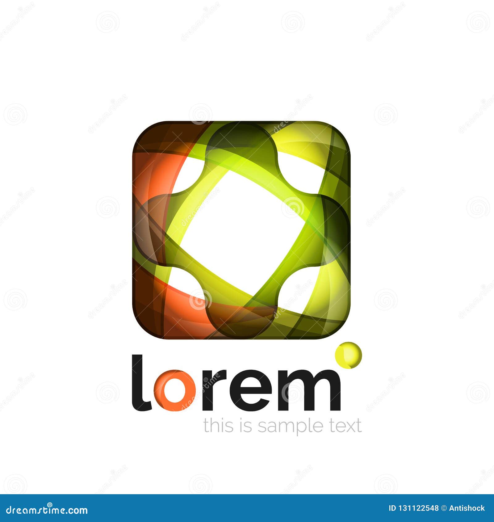 Geometric Abstract Business Icon Template, Smooth Shape Stock Vector ...