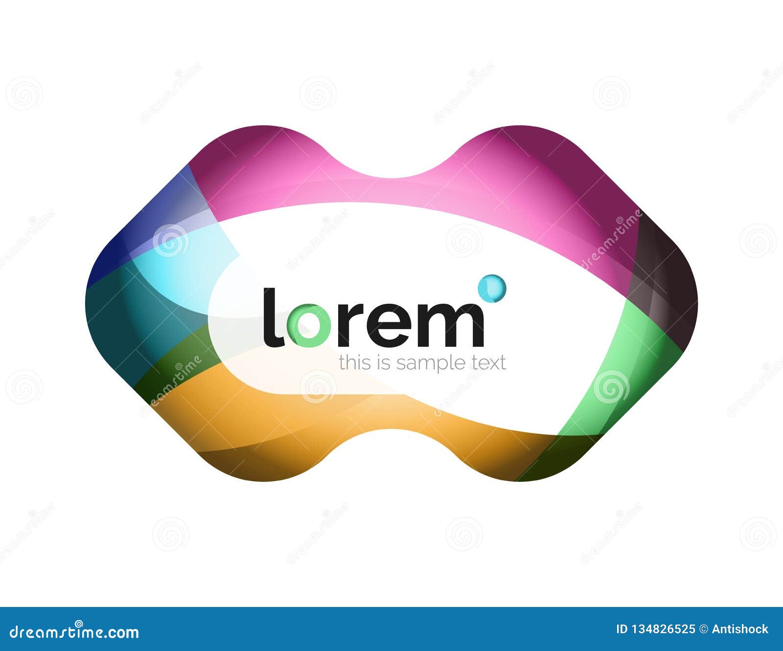 Geometric Abstract Business Icon Template, Smooth Shape Stock Vector ...