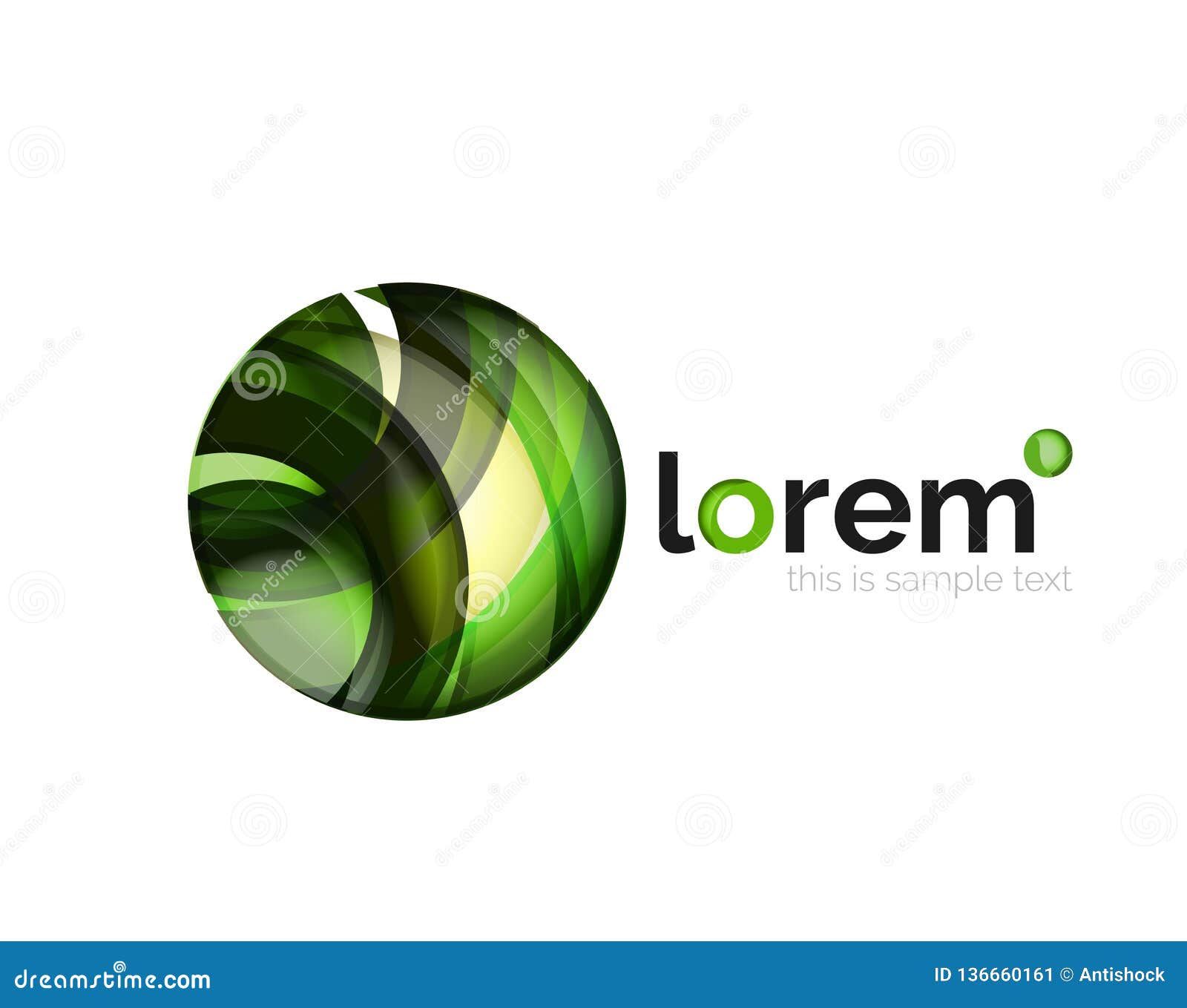 Geometric Abstract Business Icon Template, Smooth Shape Stock Vector ...