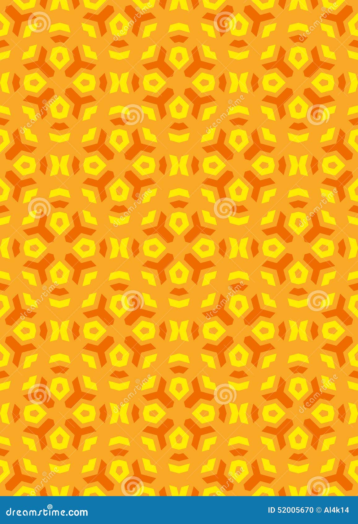 Geometric Abstract Colorful Mosaic Yellow Orange Seamless Patter Stock ...