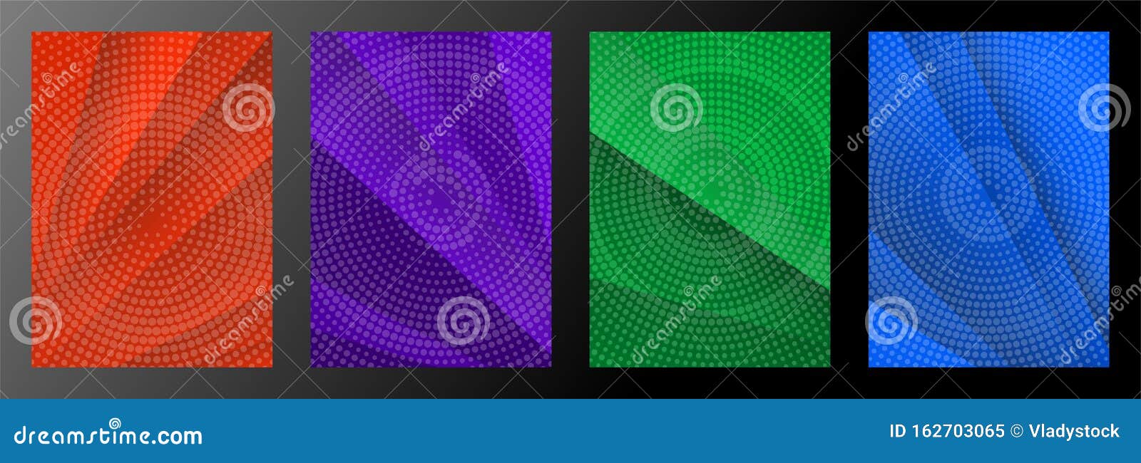 Geometric Abstract Covers Set. Simple Overlap with Dotted Backdrop ...