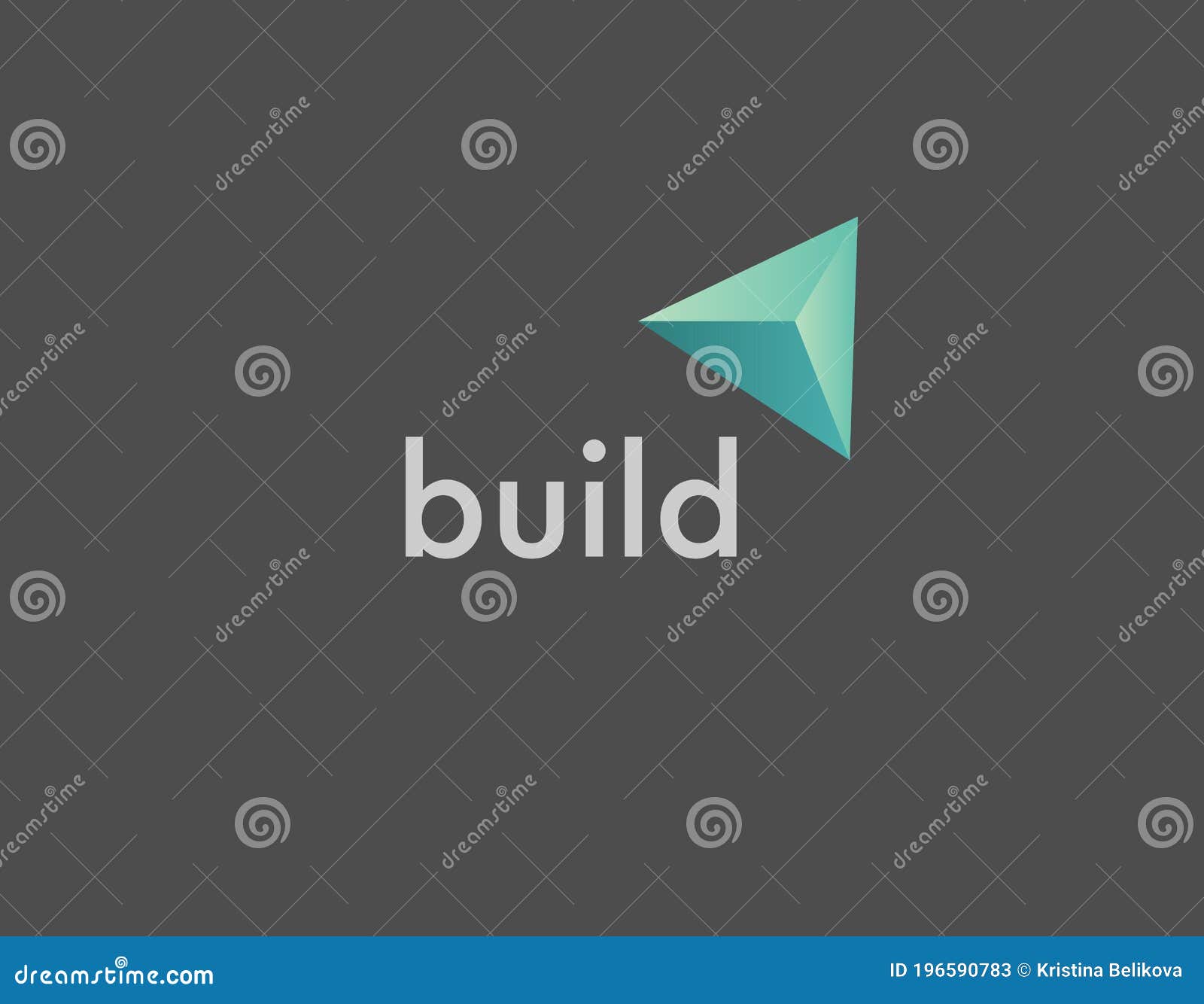 Geometric Abstract 3D Logo Triangle for Construction Company Stock ...