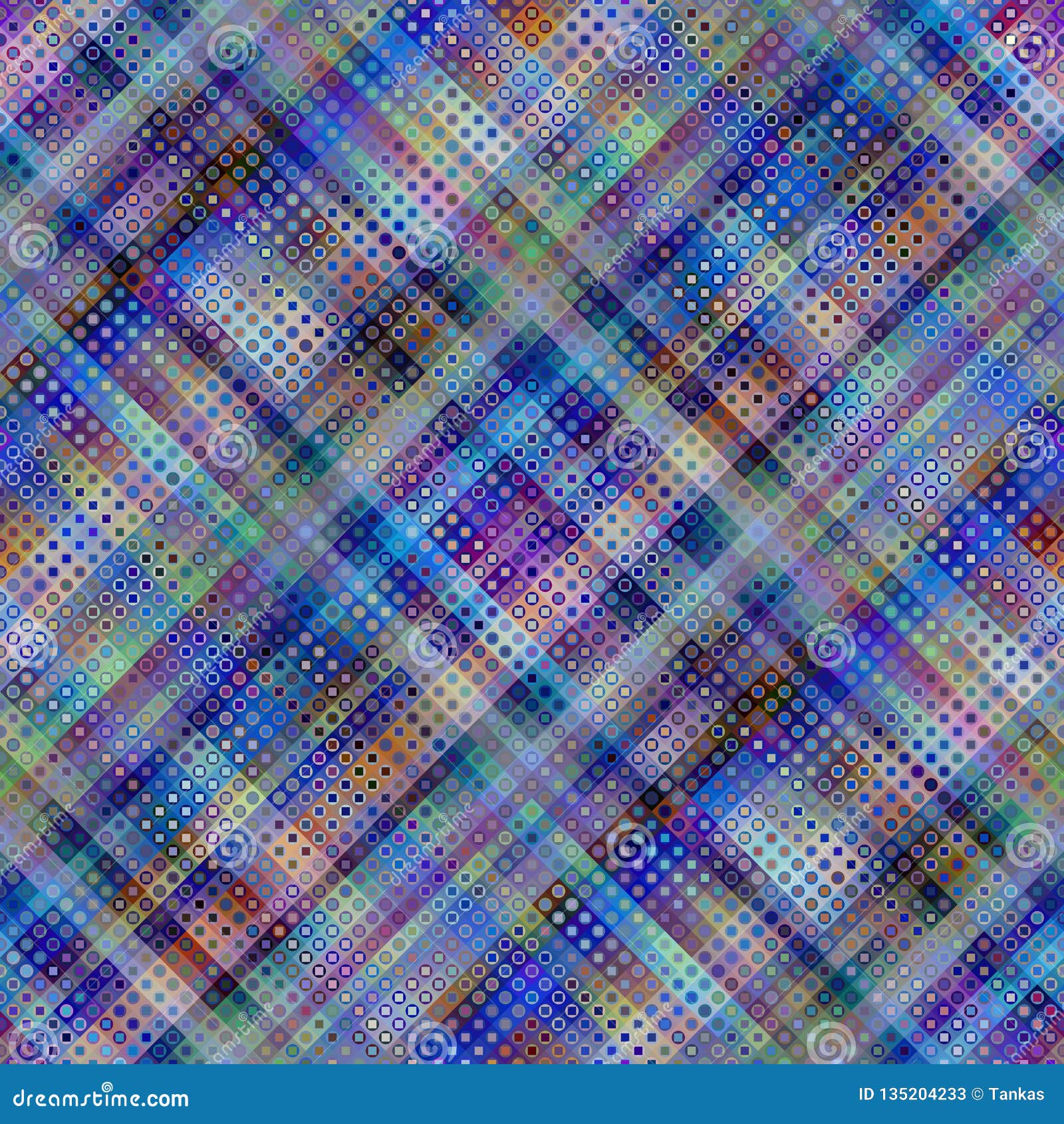 Geometric Abstract Diagonal Plaid Pattern in Low Poly Pixel Art Style ...
