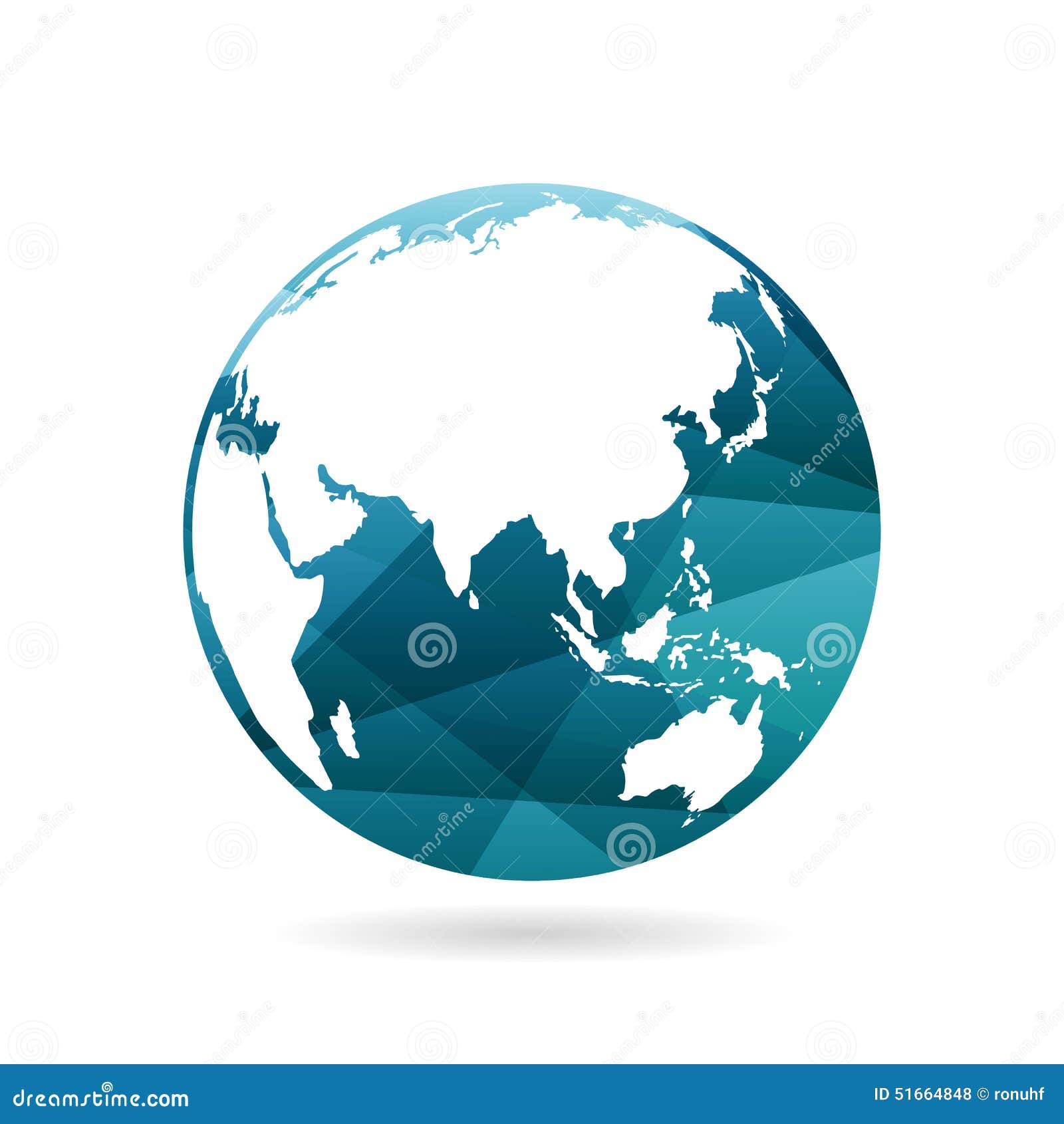 Geometric Abstract Earth Globe Sphere Concept Illustration. Stock ...