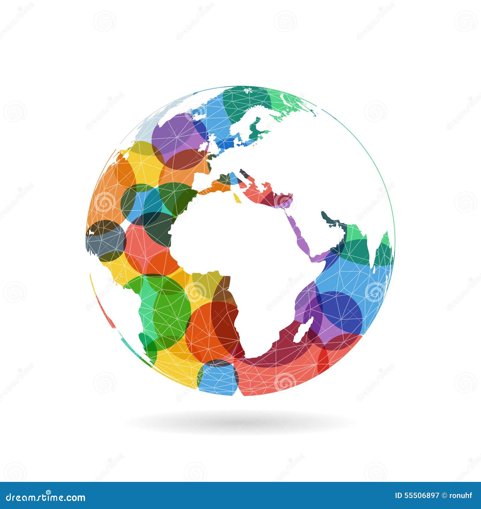 Geometric Abstract Earth Globe Sphere Concept Illustration Stock Vector ...