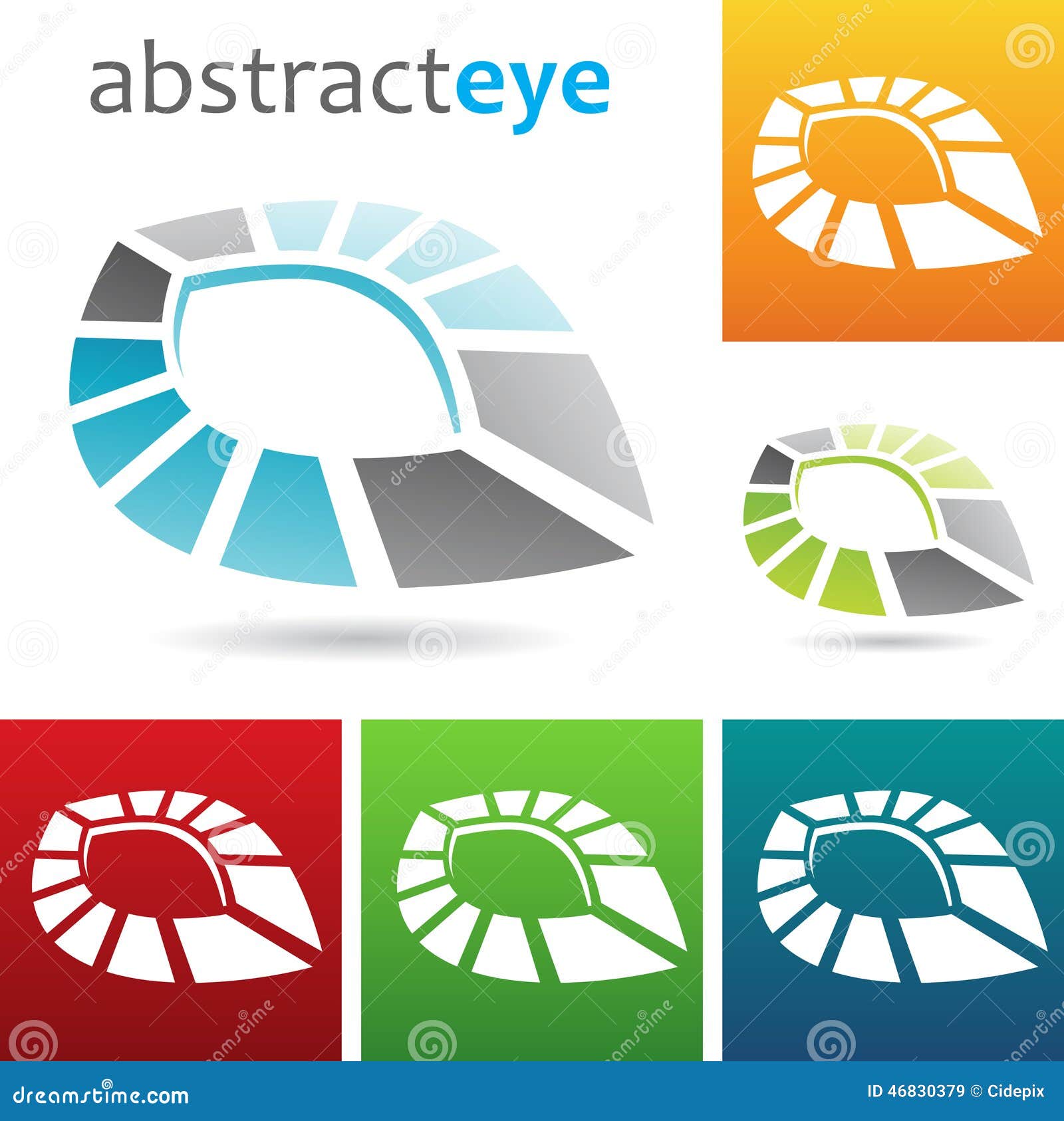 Geometric Abstract Eye Shape Stock Vector - Illustration of modern ...