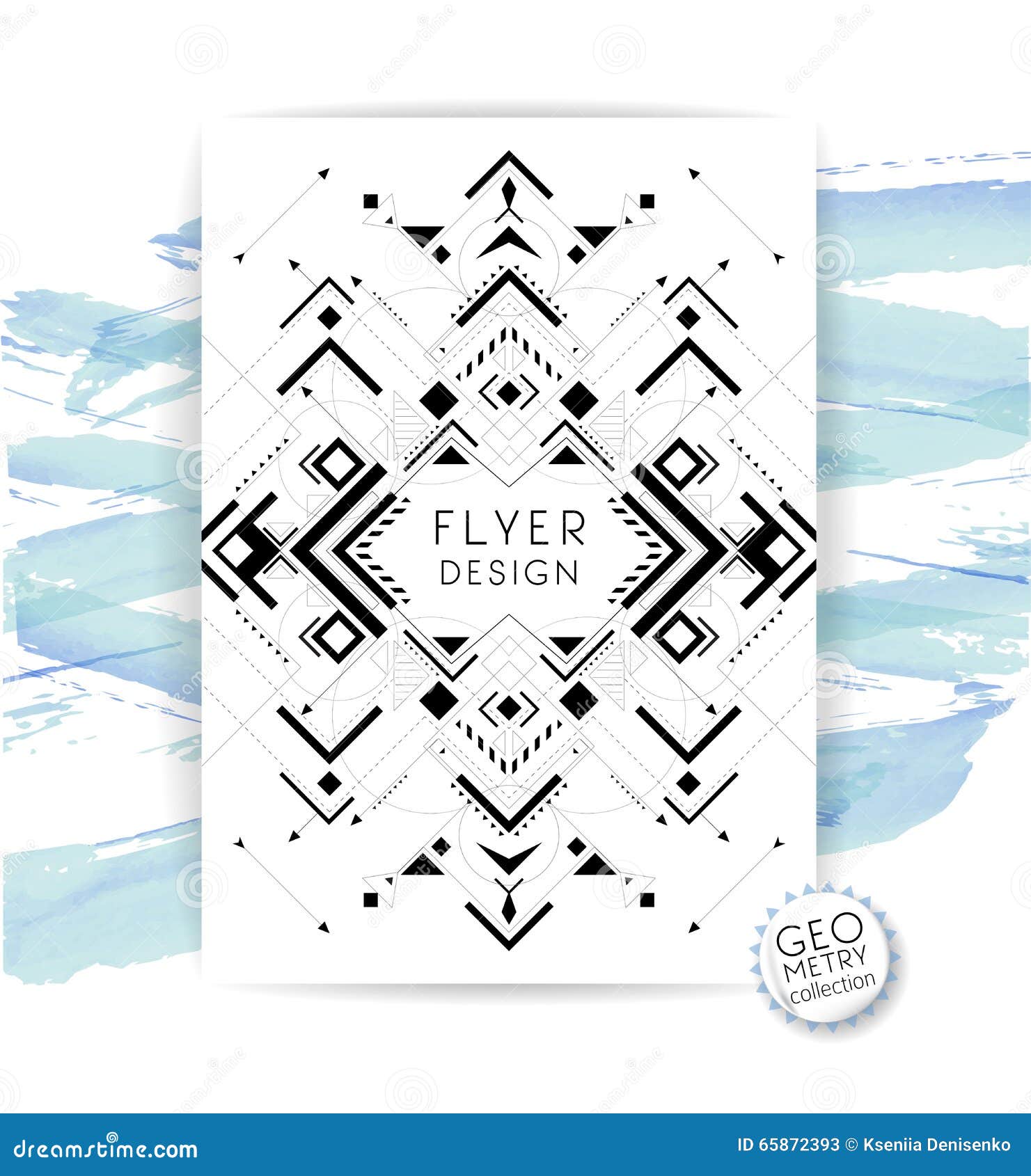 Geometric abstract flyer stock vector. Illustration of flyer - 65872393