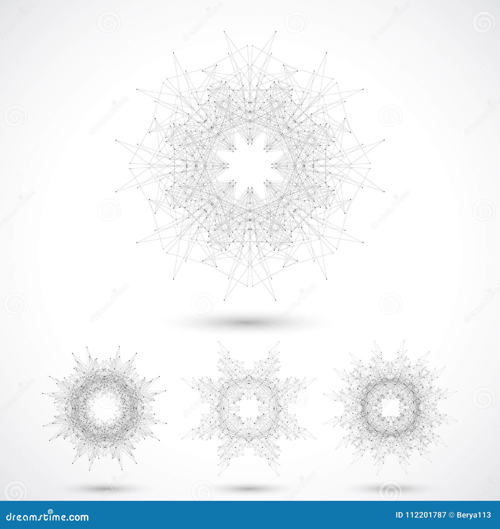 Geometric Abstract Form with Connected Lines and Dots. Modern ... Geometric Abstract Form with Connected Lines and Dots. Modern ...