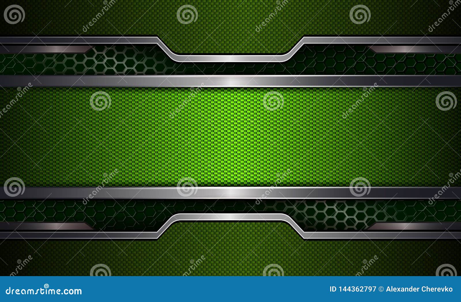 Geometric Abstract Green Textural Design with Frame and Edging Stock ...