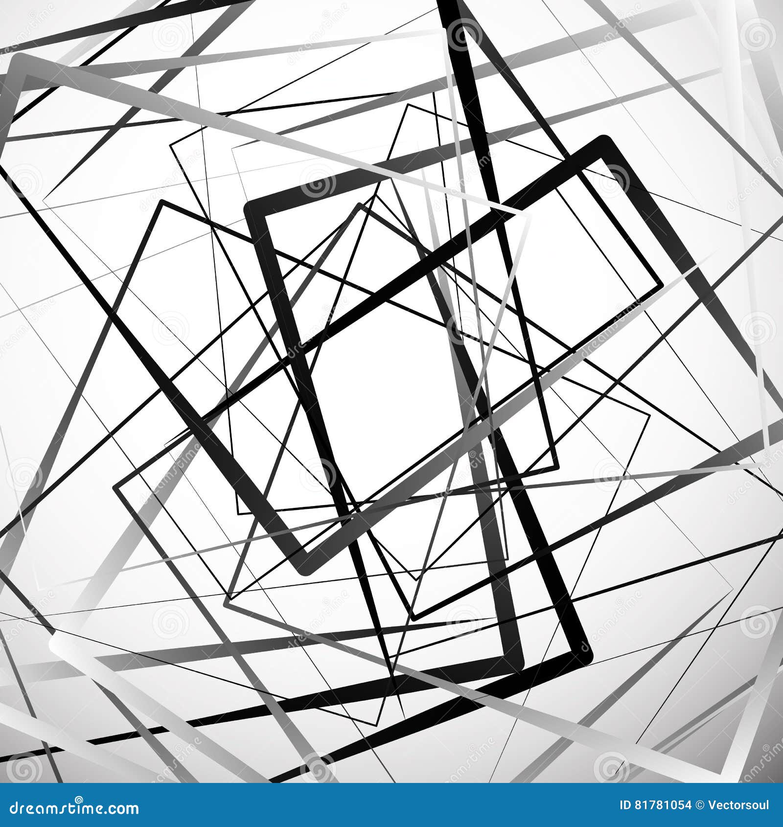 Geometric Abstract Illustration with Irregular Squares. Modern a Stock ...